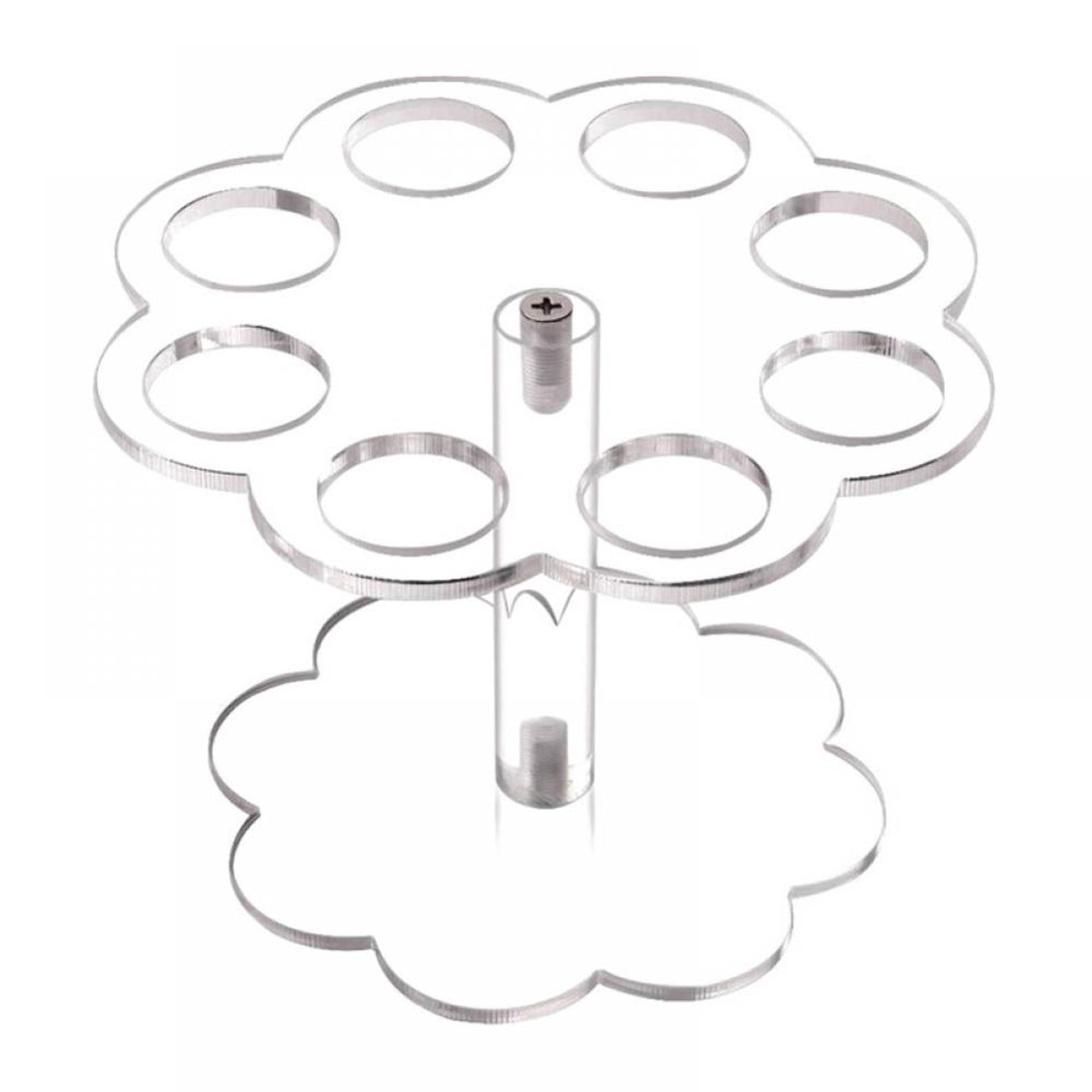 Uioepy Pack Small Acrylic Ice Holder Stand with 8 Holes Capacity Clear ...