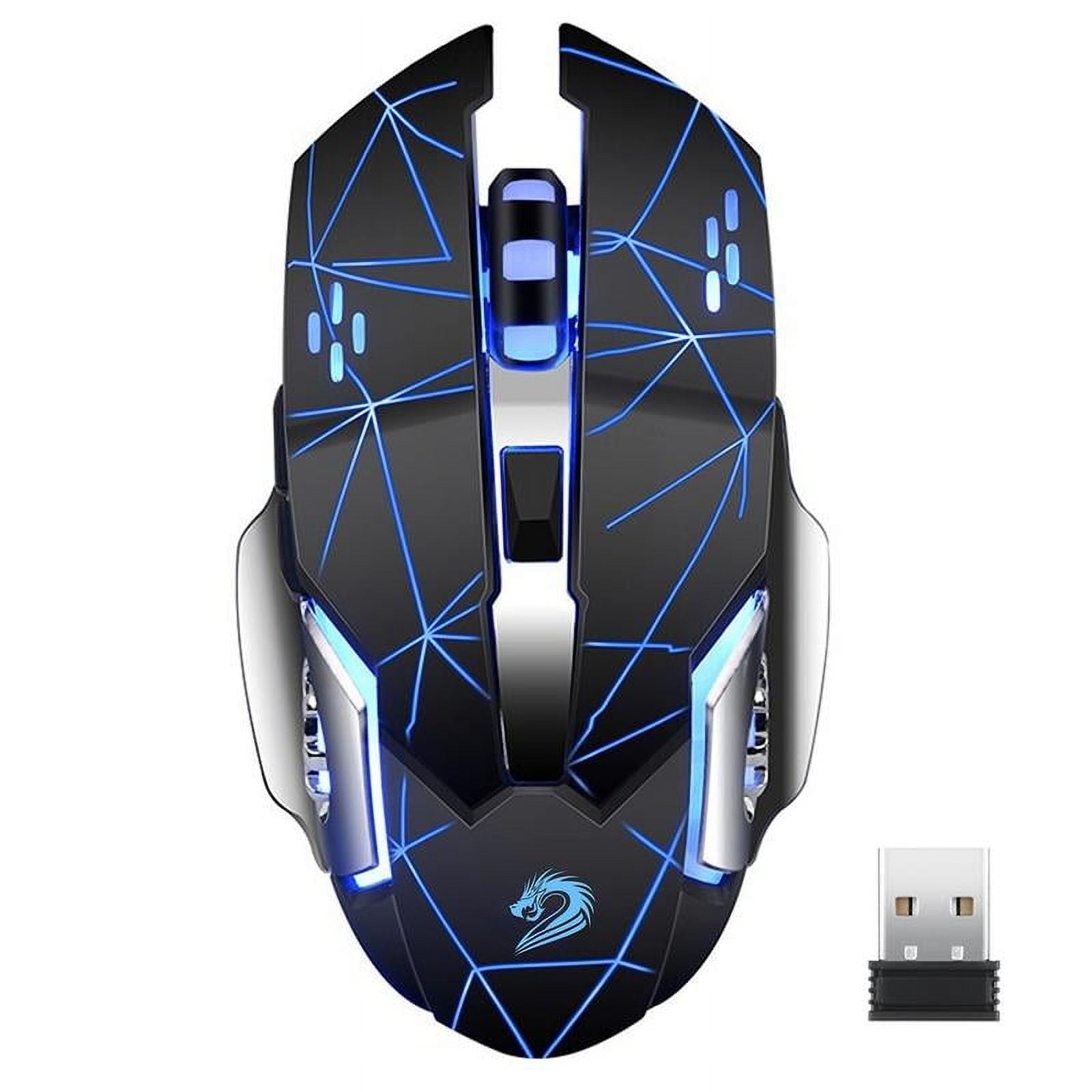 Uiosmuph Rechargeable Wireless Gaming Mouse - LED Optical Silent Mouse ...