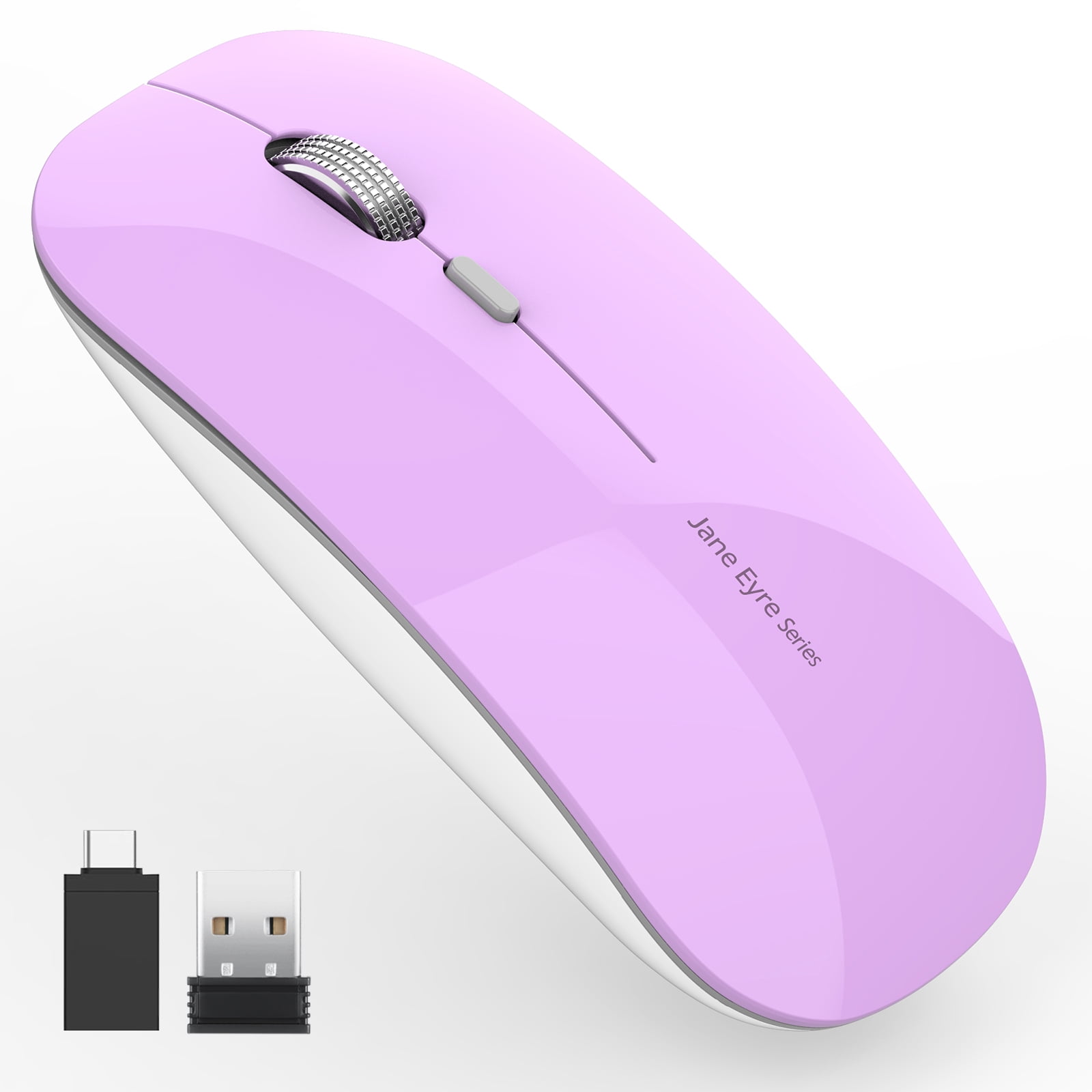 Uiosmuph USB-C Rechargeable Wireless Mouse with Silent Click and Nano ...