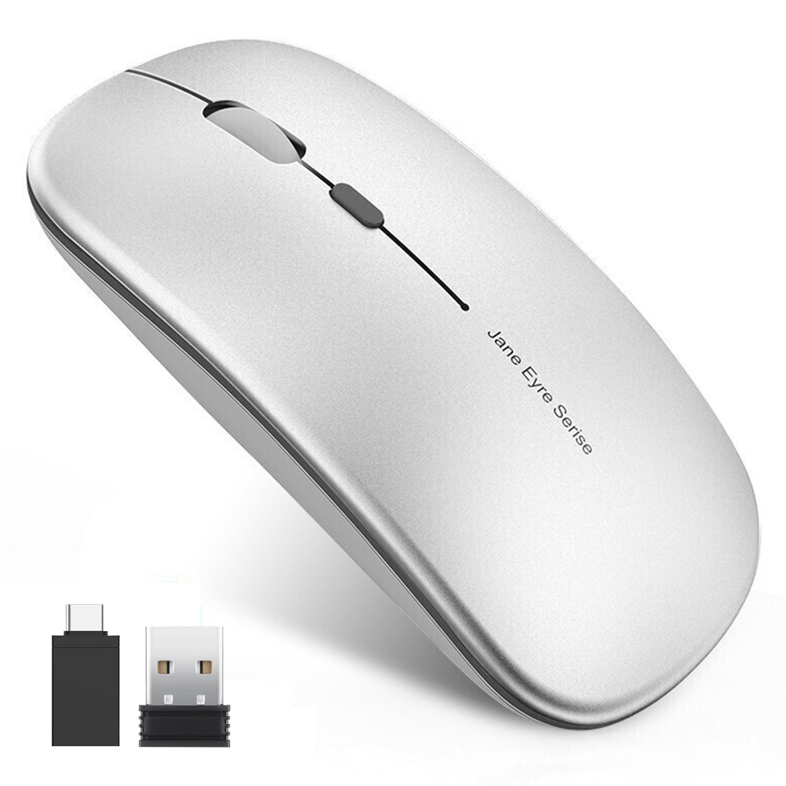 Uiosmuph Wireless Mouse Silent Rechargeable Computer Mouse with USB ...