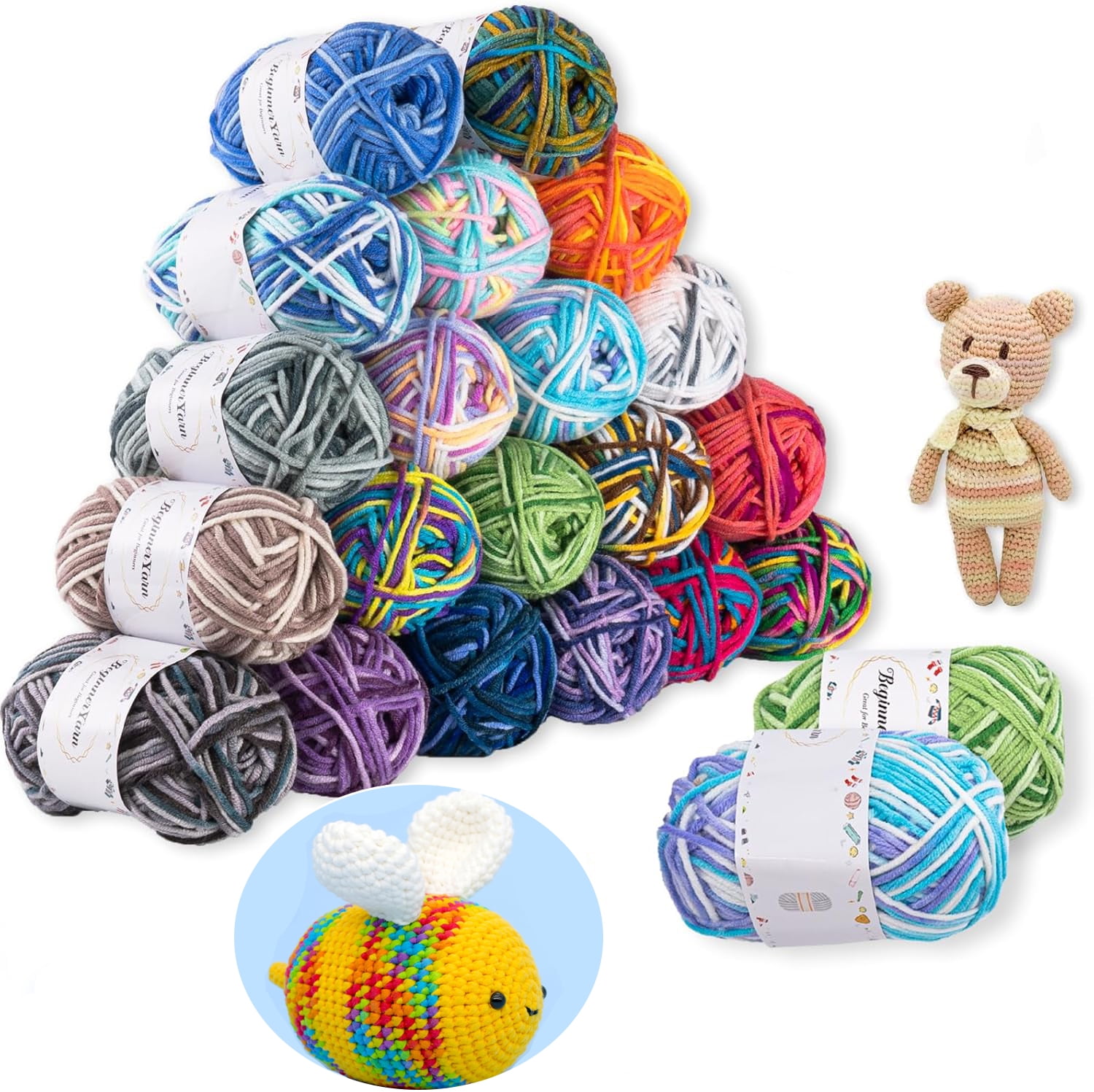 Uiz Merueh Acrylic Yarn for Crocheting Soft Knitting Yarn for Crafts ...