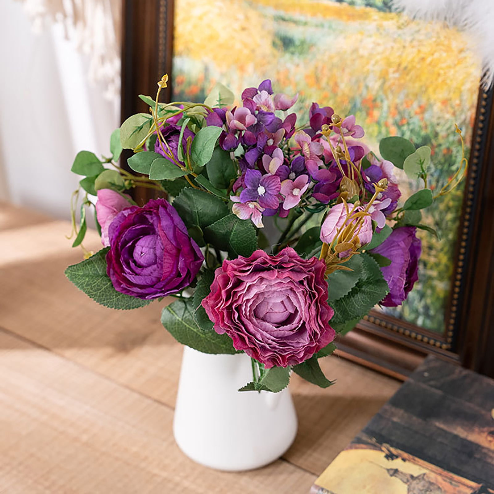 Uiz Merueh Artificial Plants Outdoor Spring Floral Stems No Fade Fake ...