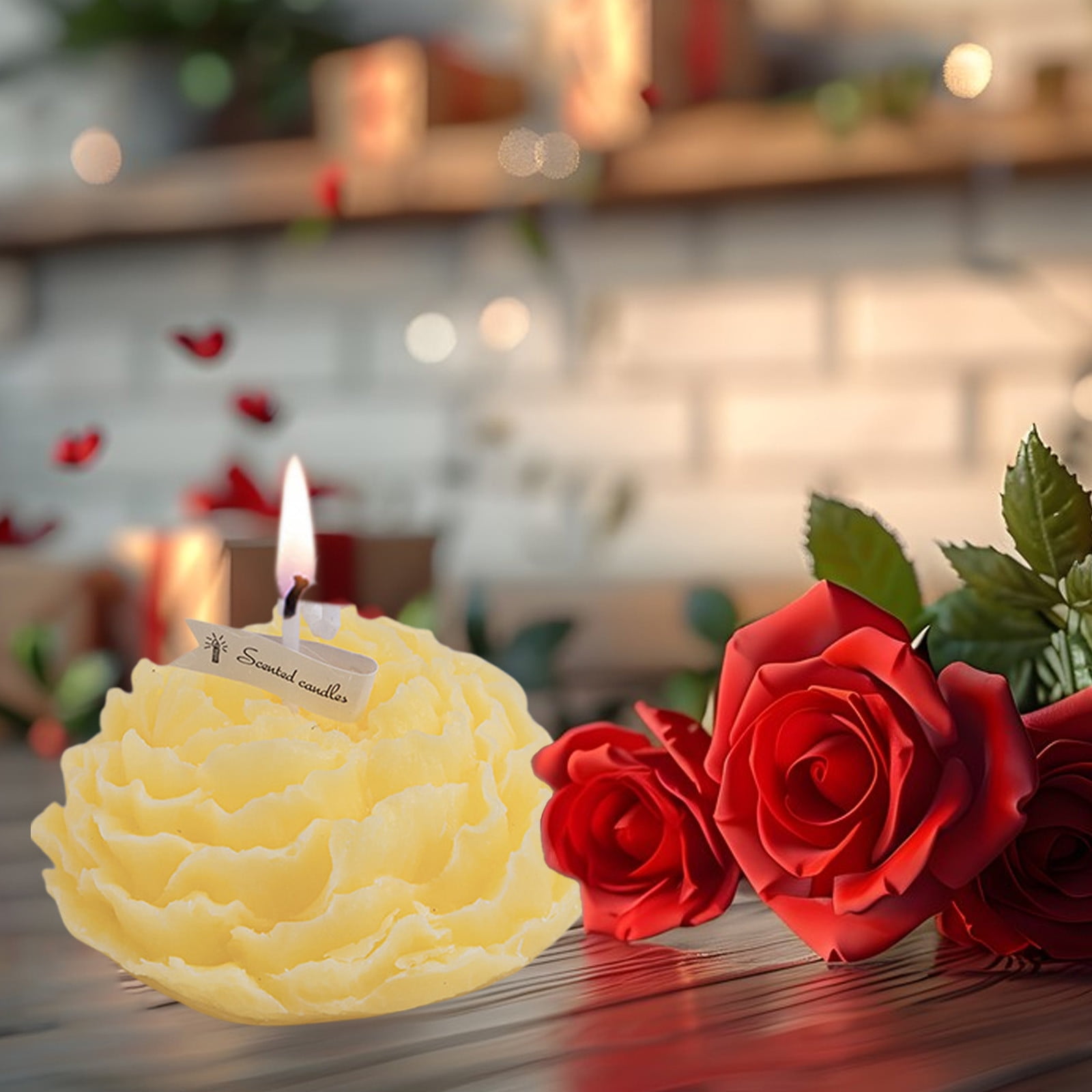 Uiz Merueh Bubble Candle | Heart Shaped Candles, Vanilla Scented ...