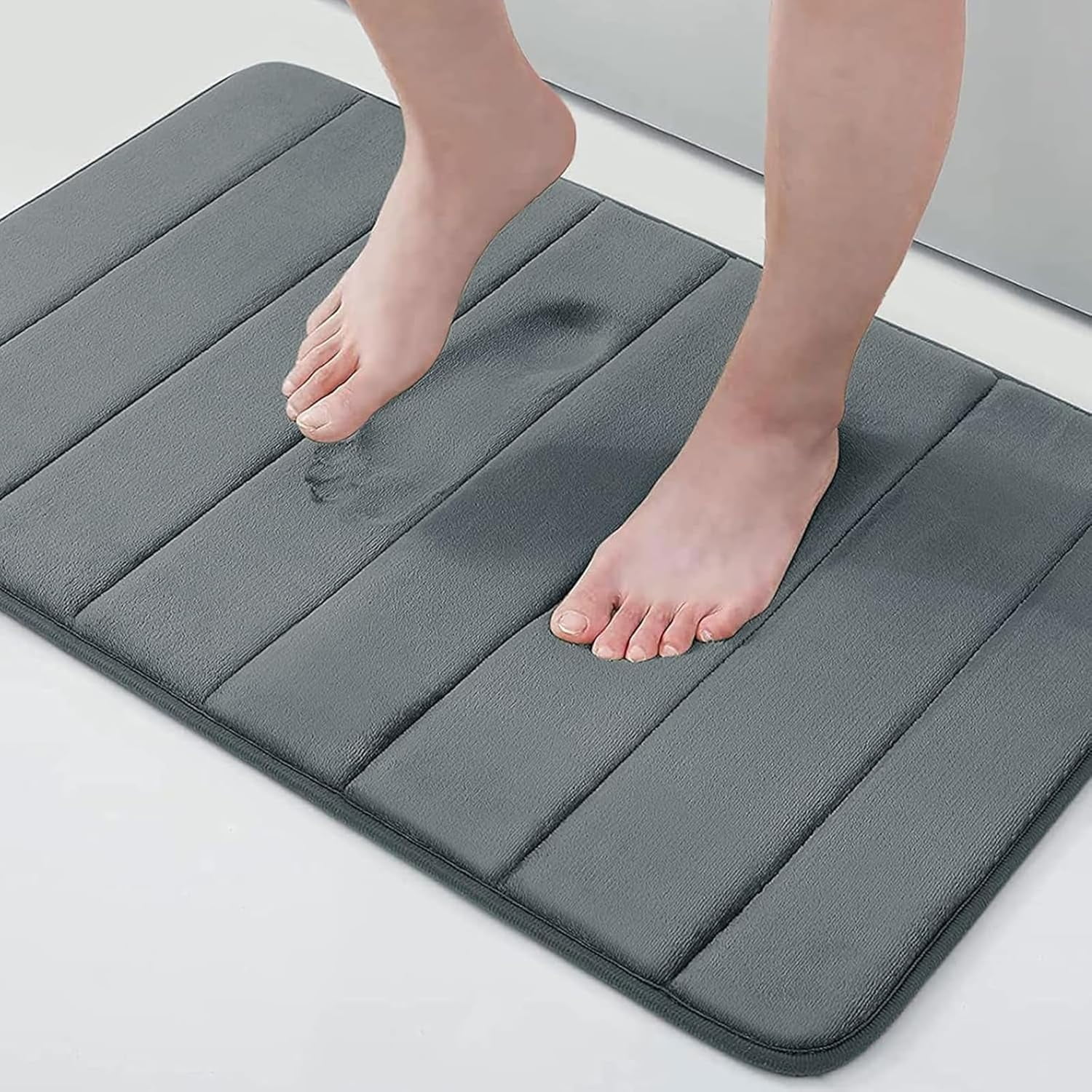 Uiz Merueh Clearance Bath Mat 17” x 24”, Water Absorbent Shower Mat ...