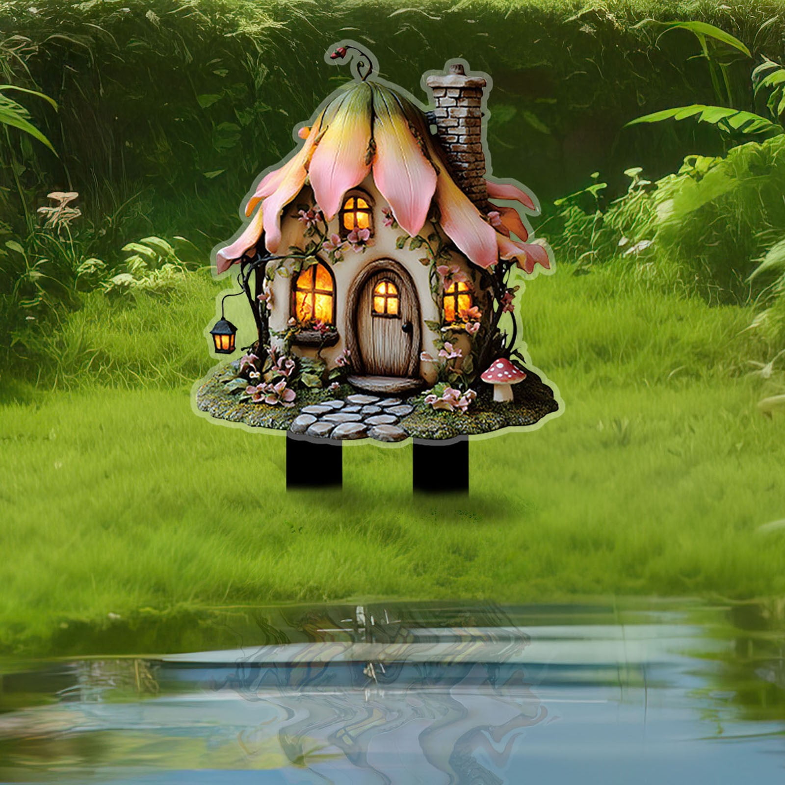Uiz Merueh Garden Decor for Outside Mushroom House for Garden Fairy ...