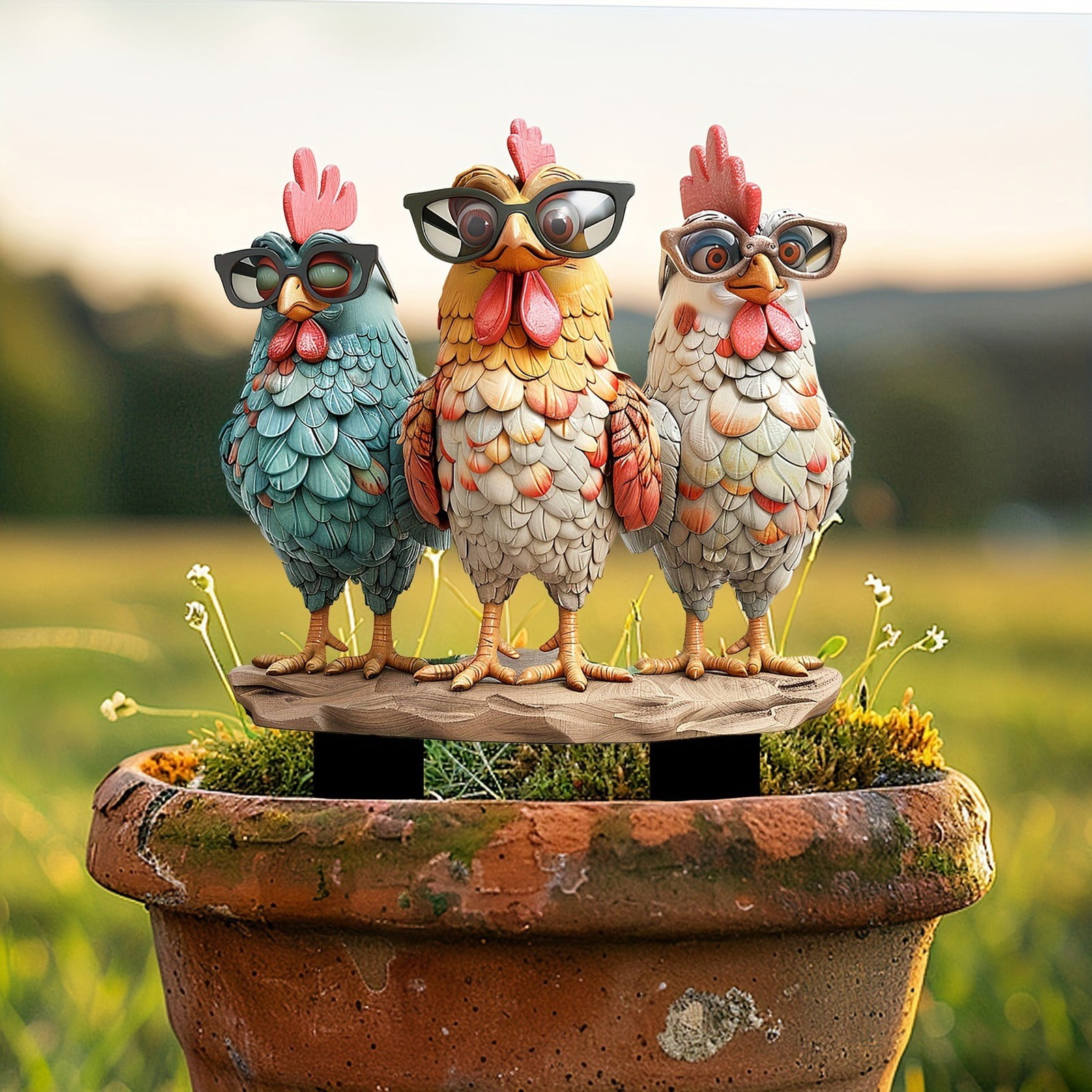 Uiz Merueh Garden Decor Under $10 Chicken Garden Statue Garden Statues ...