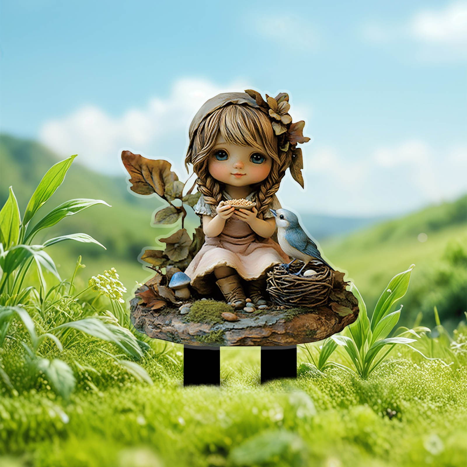 Uiz Merueh Garden Stake Fairy Garden Accessories Yard Art, Weather ...