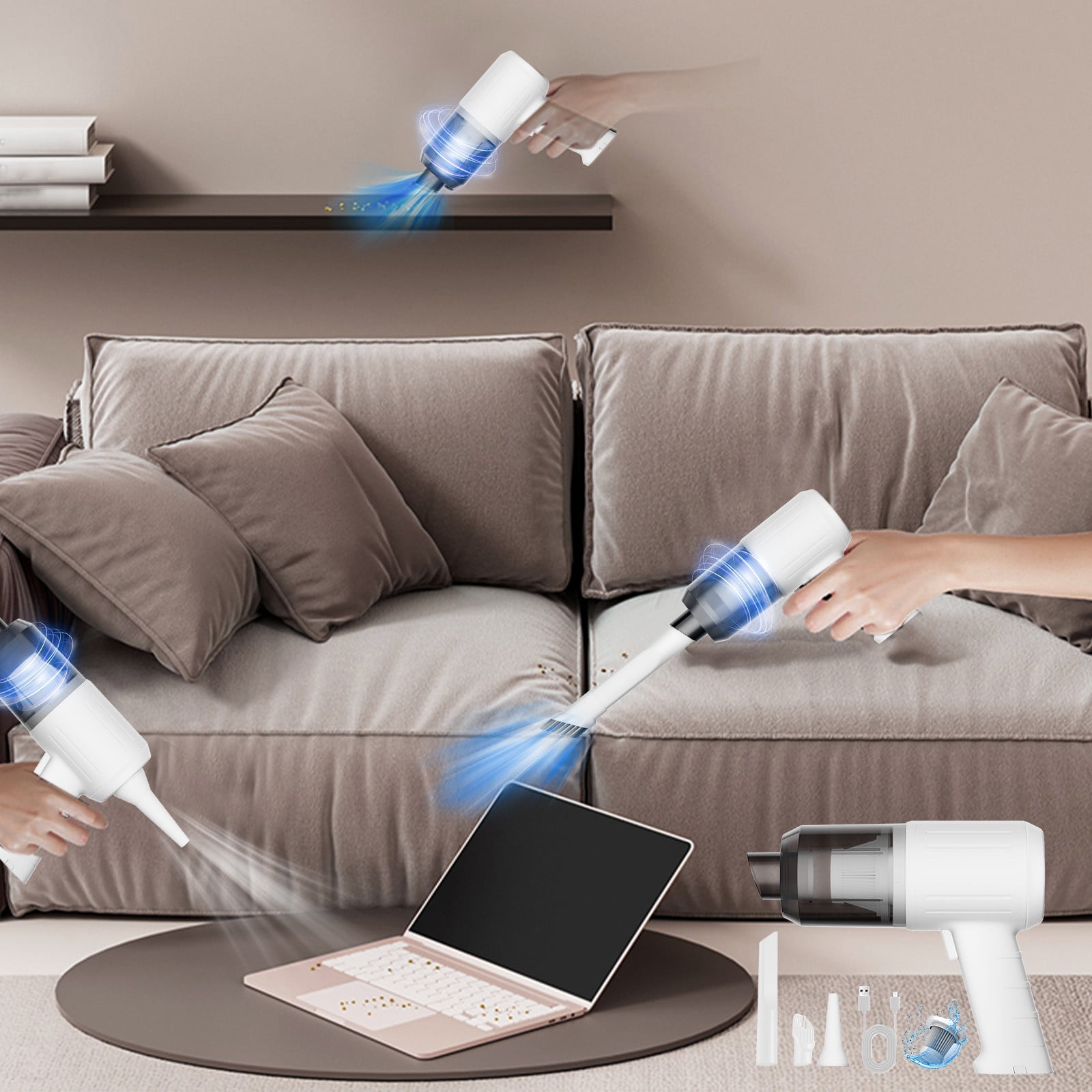 Uiz Merueh Portable Car Vacuum Cordless Handheld Vacuum Cleaner ...