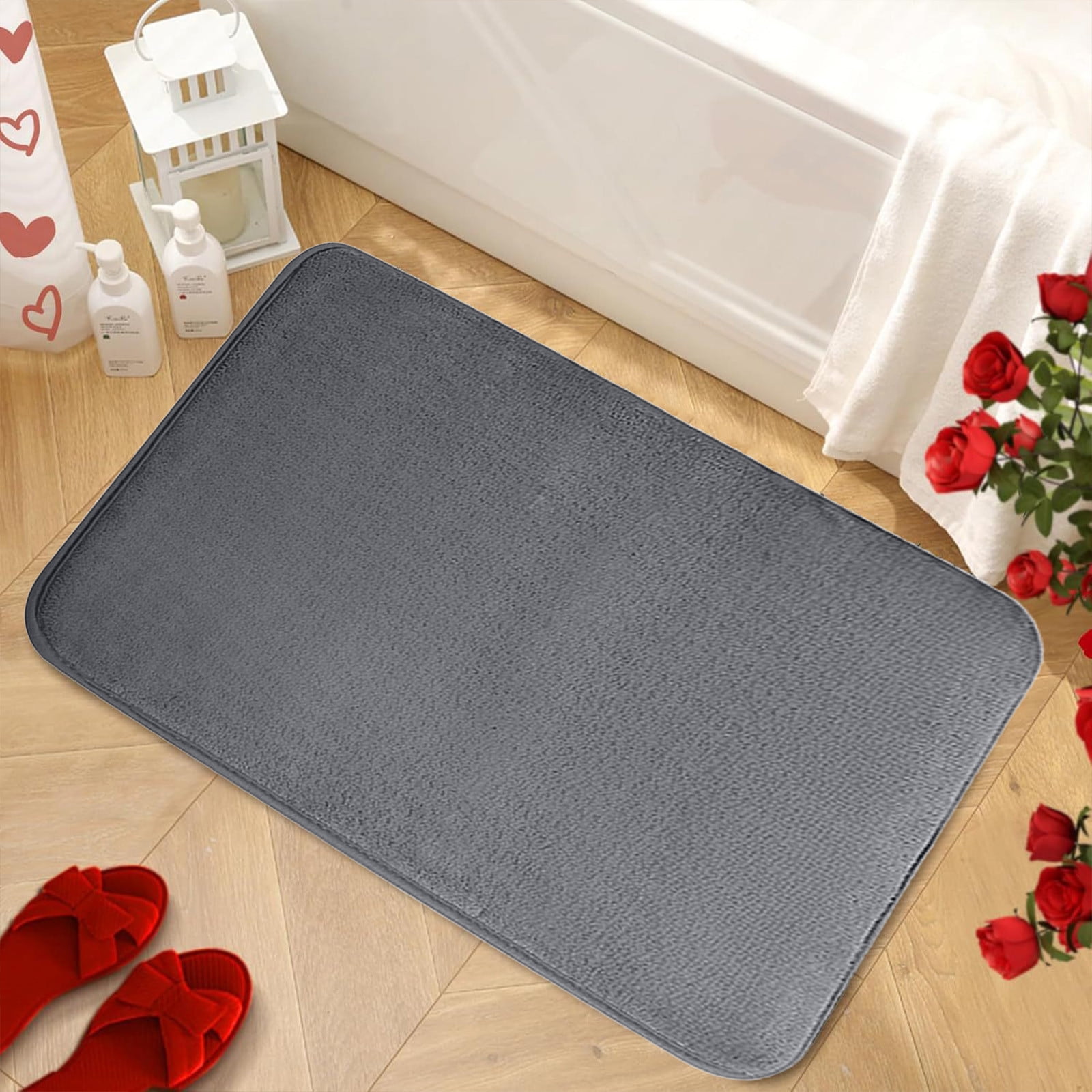Uiz Merueh Quick Dry Bath Mat, Non Slips Bathroom Rug Ultra Thin, Super ...
