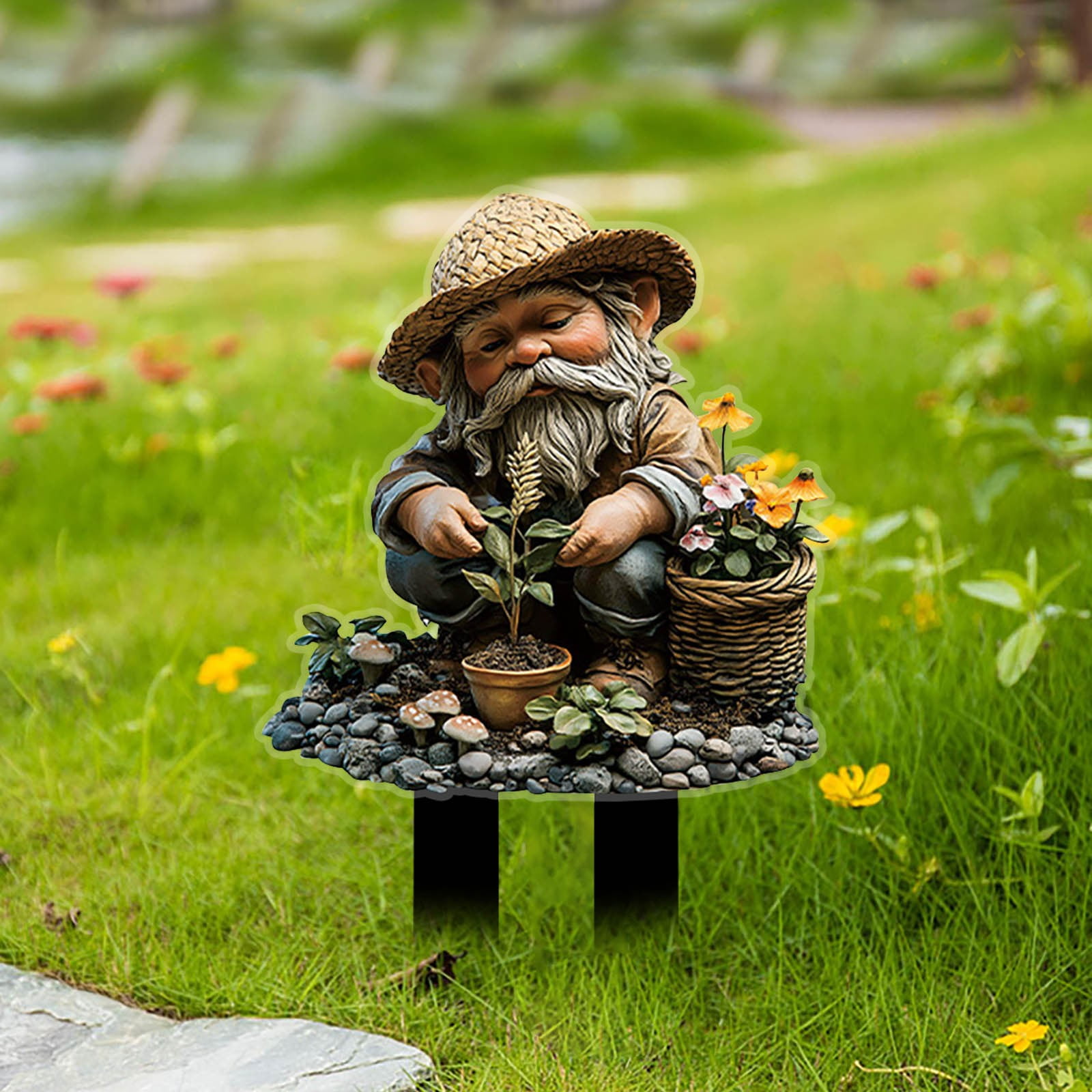 Uiz Merueh Yard Decorations Outdoor Garden Gnomes Statue Garden Gnomes ...