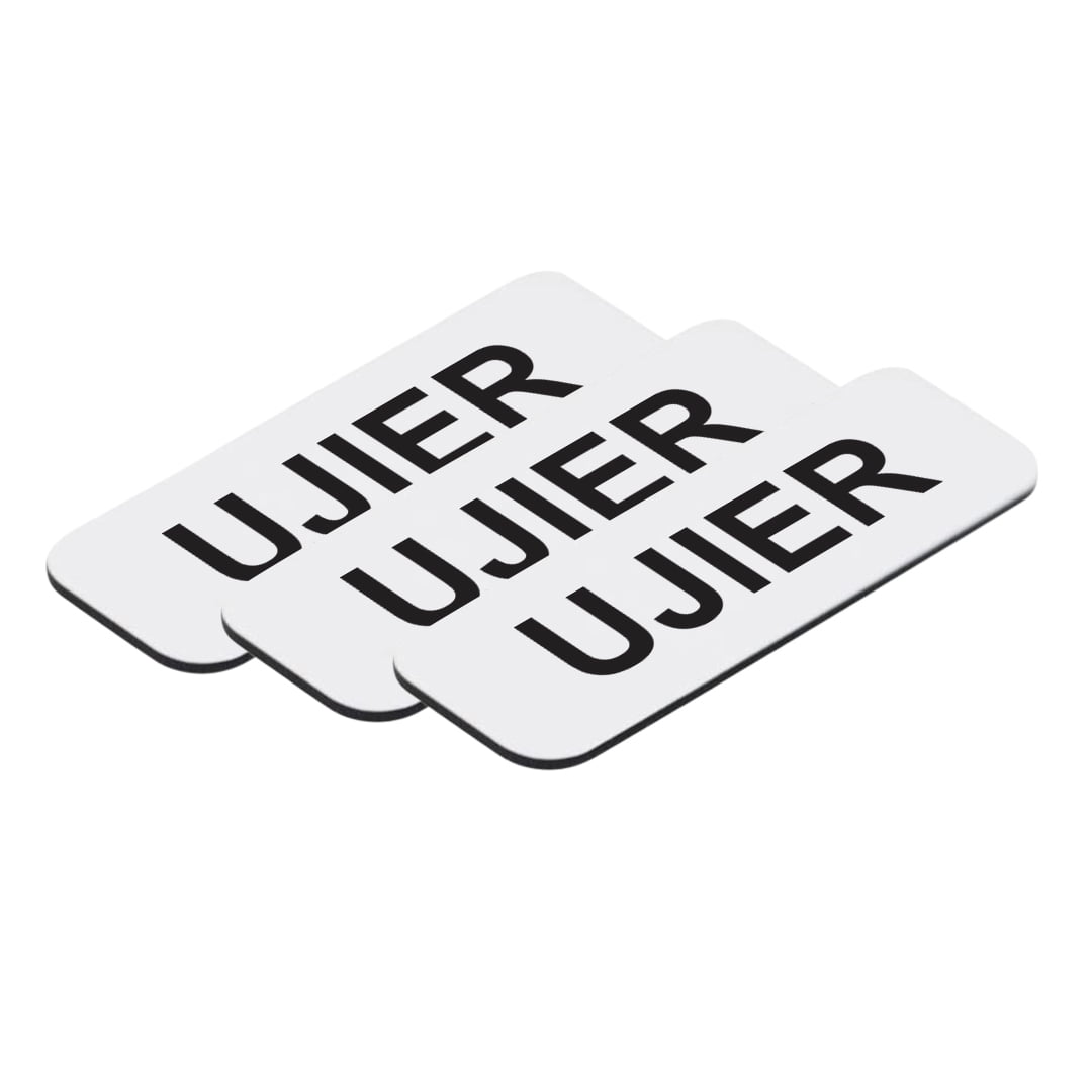 Ujier 1 x 3" Name Tag, White (3 Pack) - Walmart Business Supplies
