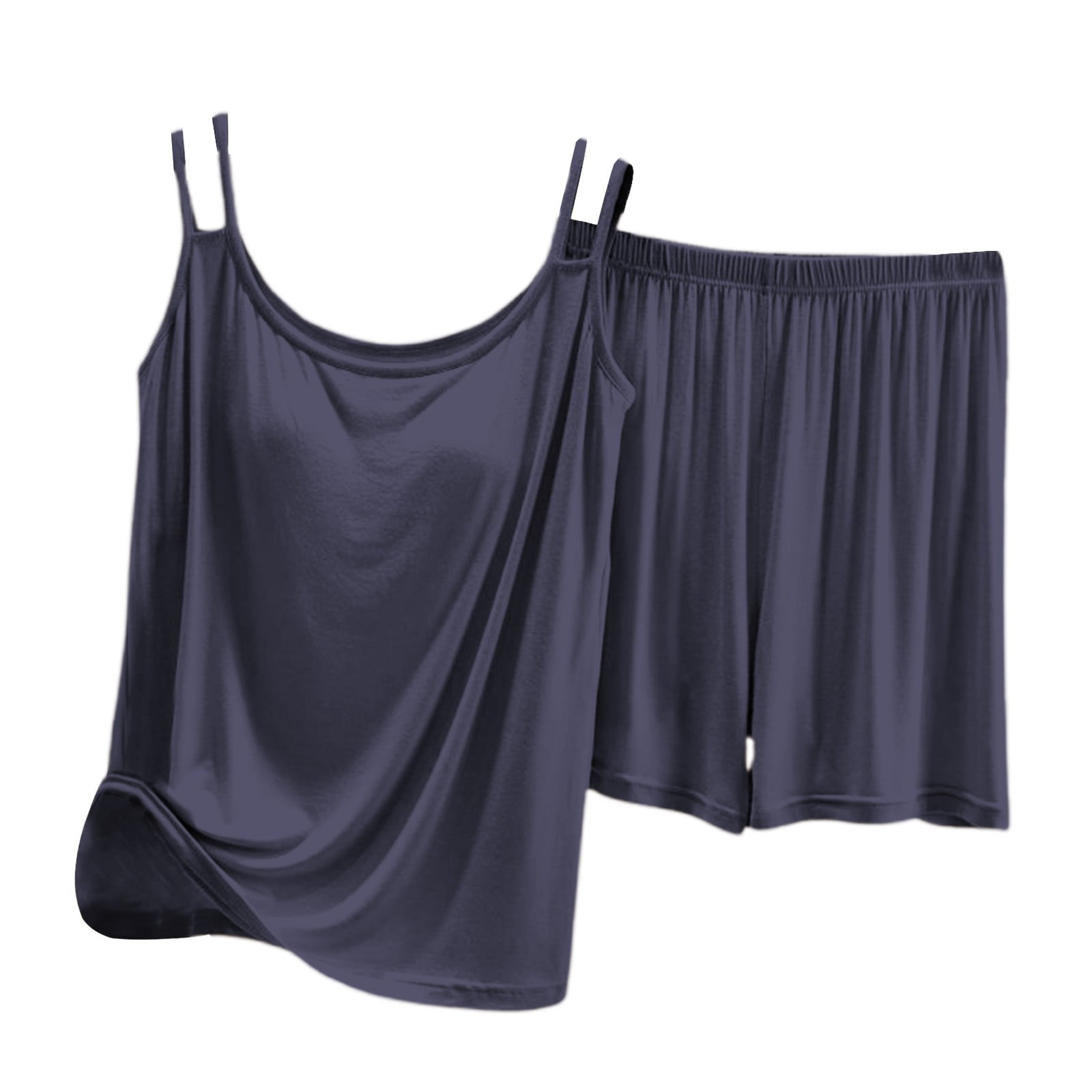 Ujnder Pajama Wear with Built In Bra Top and Shorts Home Comfort Outfit ...
