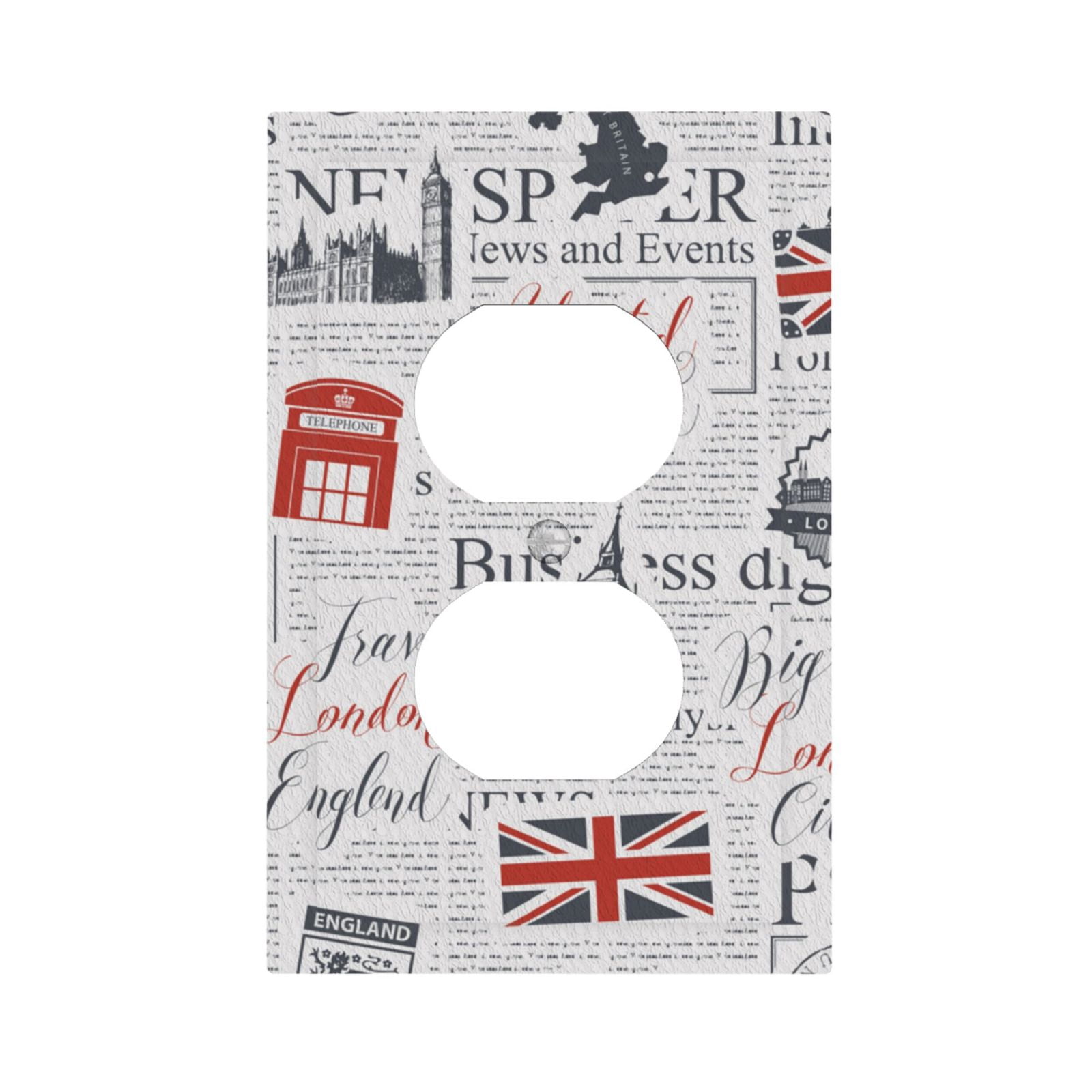 Uk And London British Vintage Newspaper Light Switch Cover Decorator ...