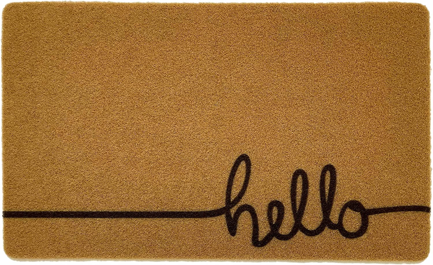 Ukeler Hello Door Mat 29.5×17 Inch Coir Front Door Mat with Heavy Duty ...