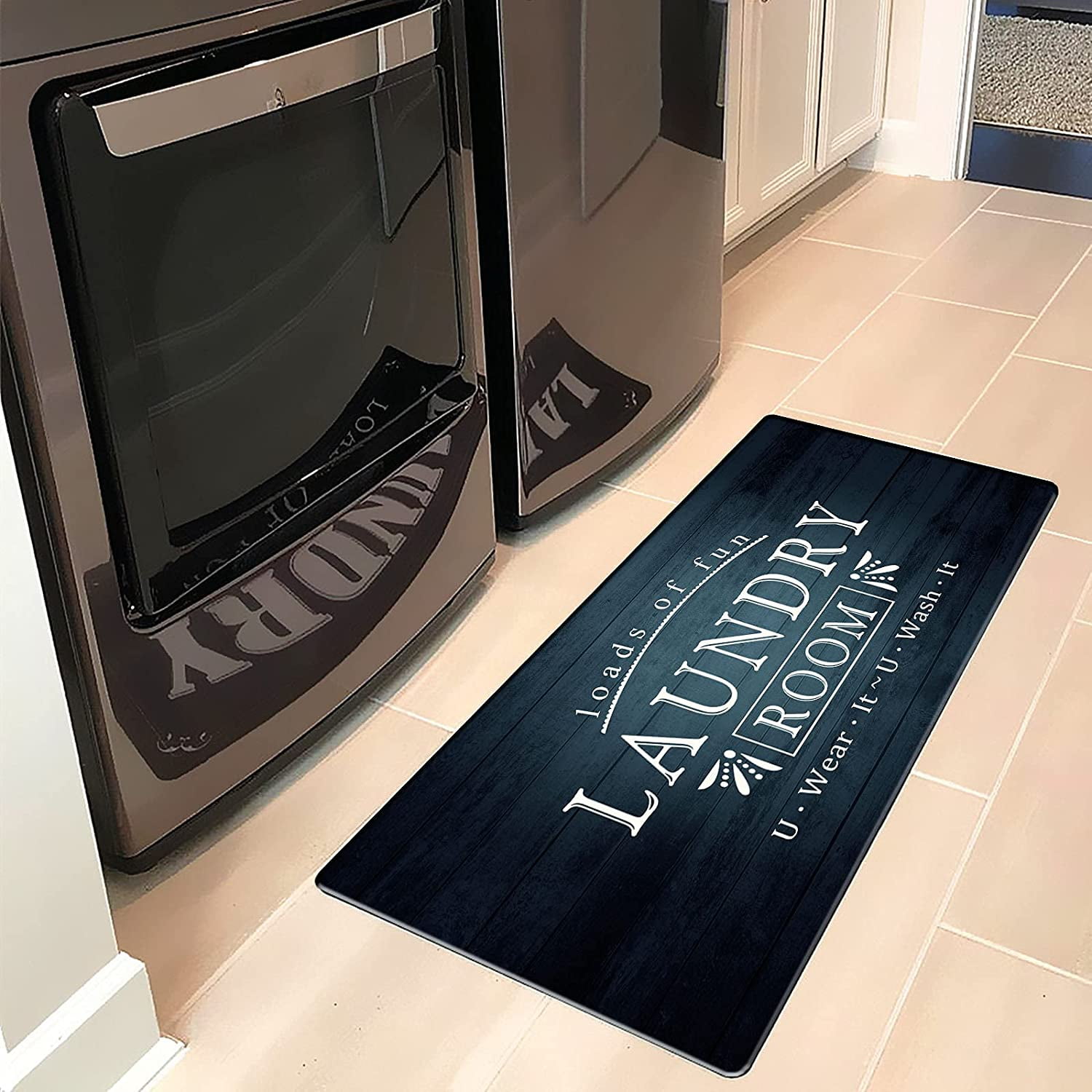 Ukeler Non-Slip Comfortable Laundry Mats for Washroom Laundry Room ...