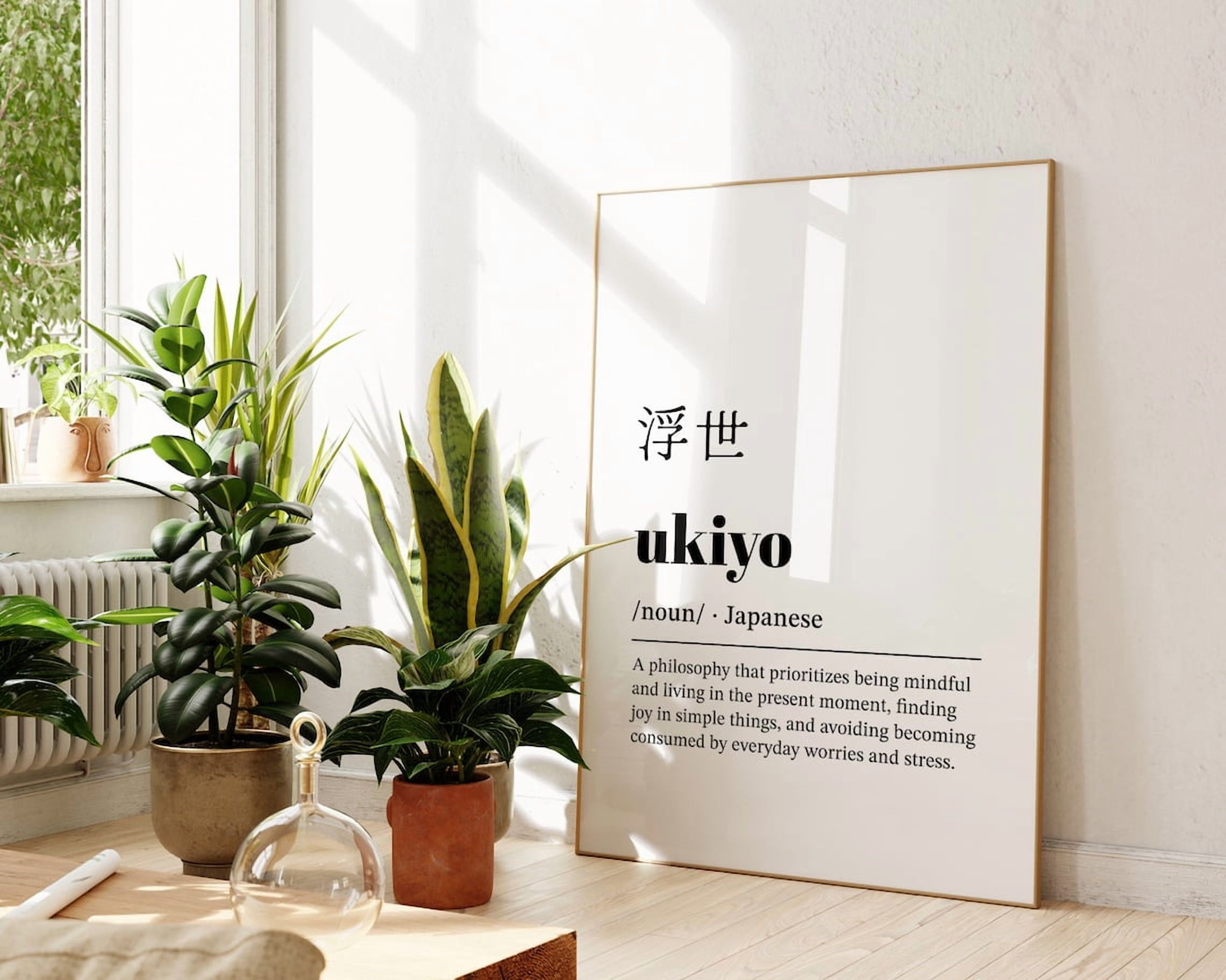 Ukiyo Definition Wall Art, Japanese Word Definition Art Print, Japanese ...