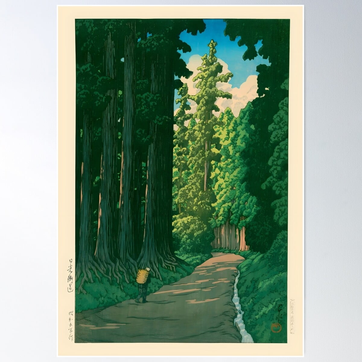 Ukiyo E Road To Nikko By Kawase Hasui Poster Wall Art, Modern Wall ...