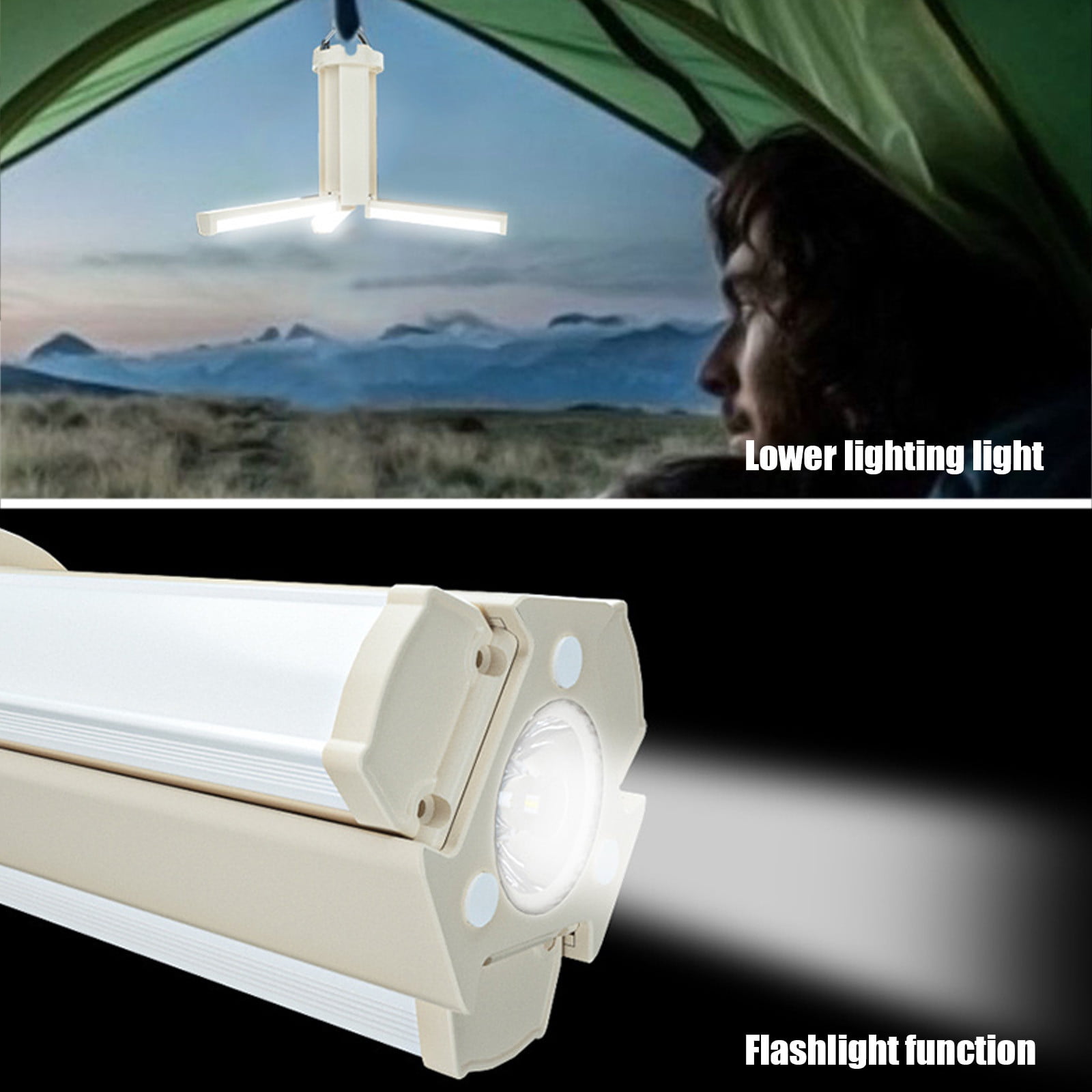 Uklsqma 2400mAh Rechargeable Folding LED Camping Lantern, IPX5 ...