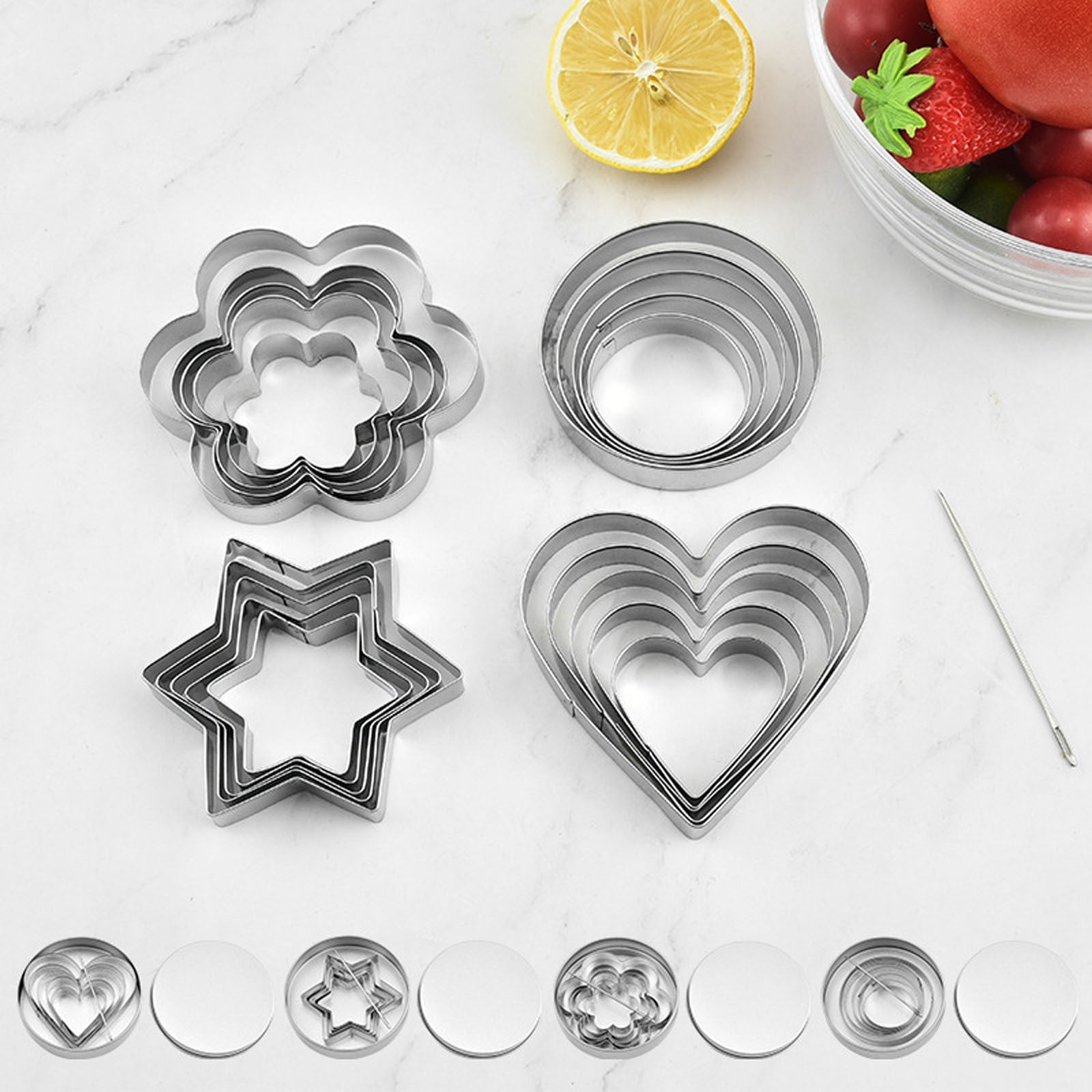 Uklsqma 6-Piece Stainless Candy Cutter Set, Professional Sugar Mold ...