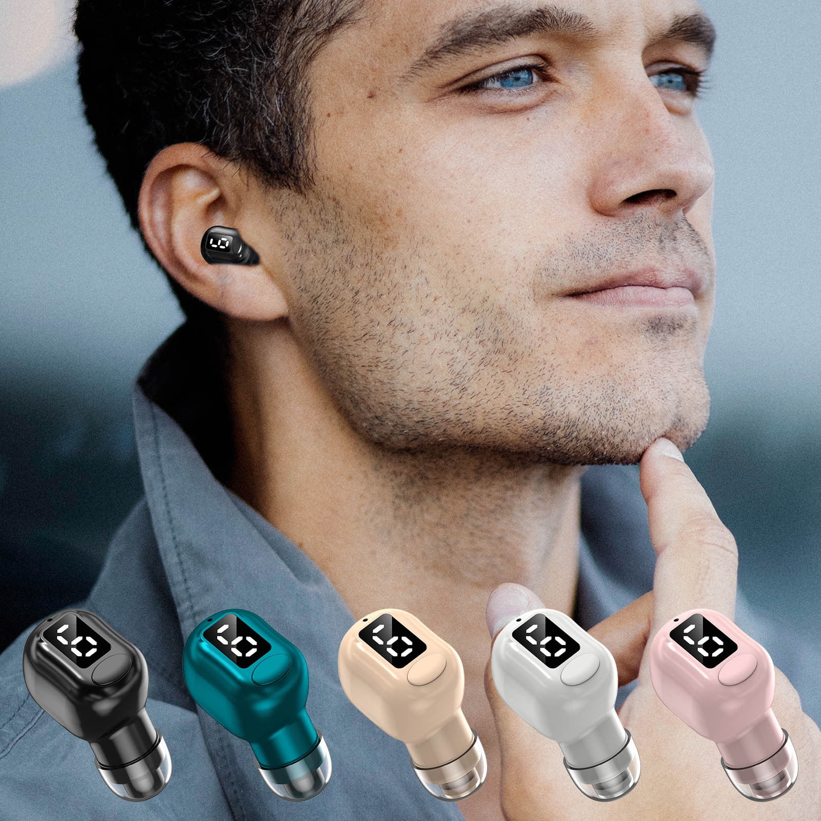 Uklsqma Bluetooth Headset New Model, In-Ear Small Design, Invisible Fit ...