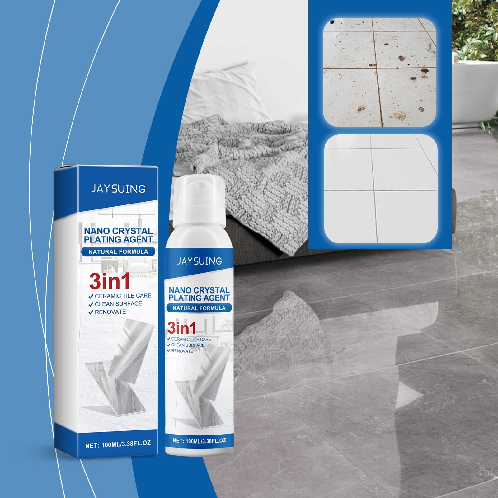 Uklsqma Ceramic Tile and Stone Crystal Plating Agent, Scratch Repair ...