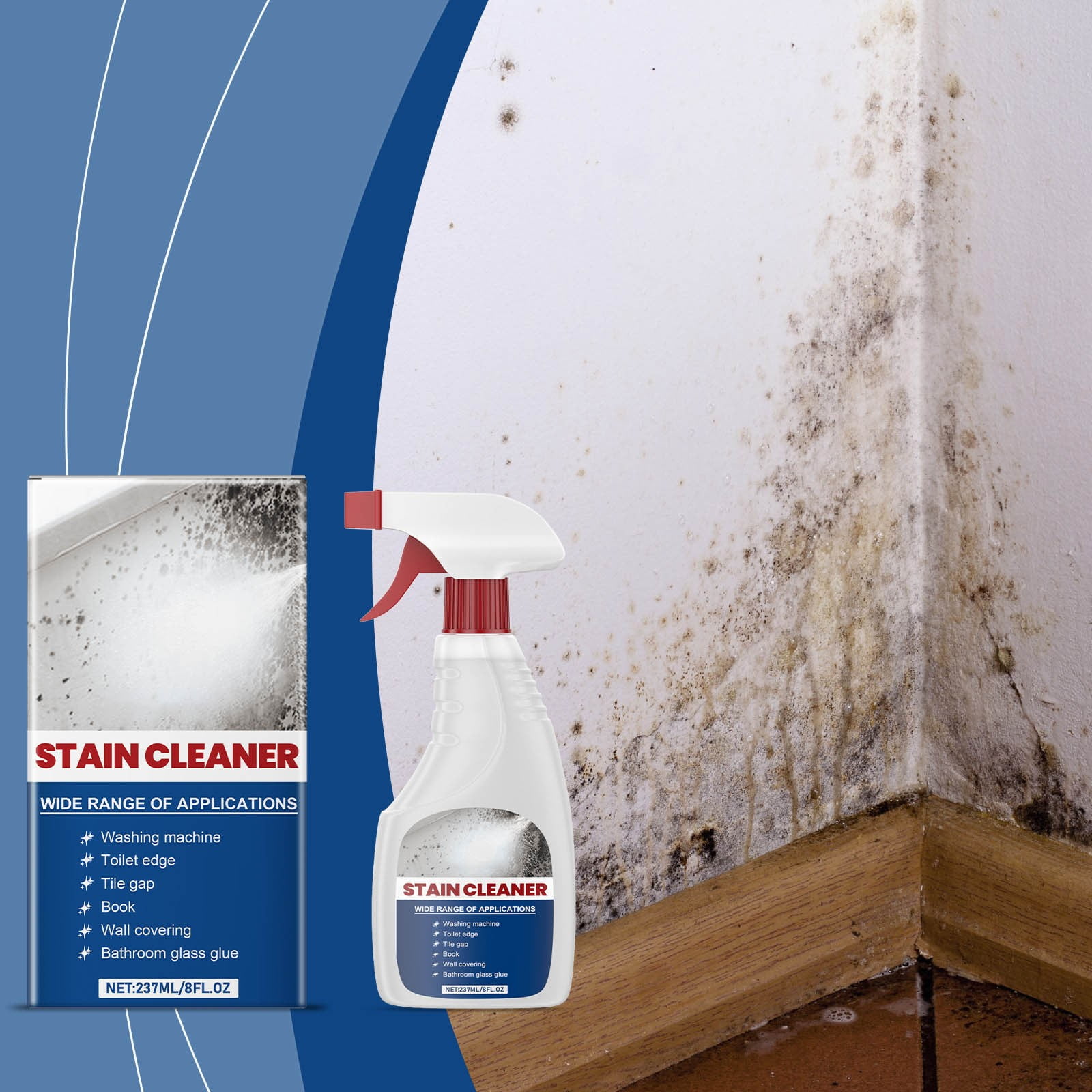 Uklsqma Foam Spray Cleaner For Kitchen Bathroom, 237ml Multi-Purpose ...