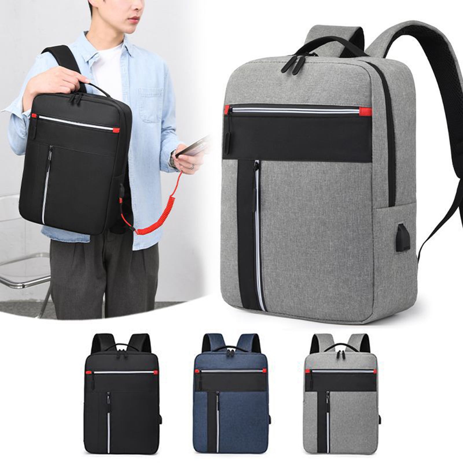 Uklsqma Professional Business Backpack for Travel and Work with USB ...
