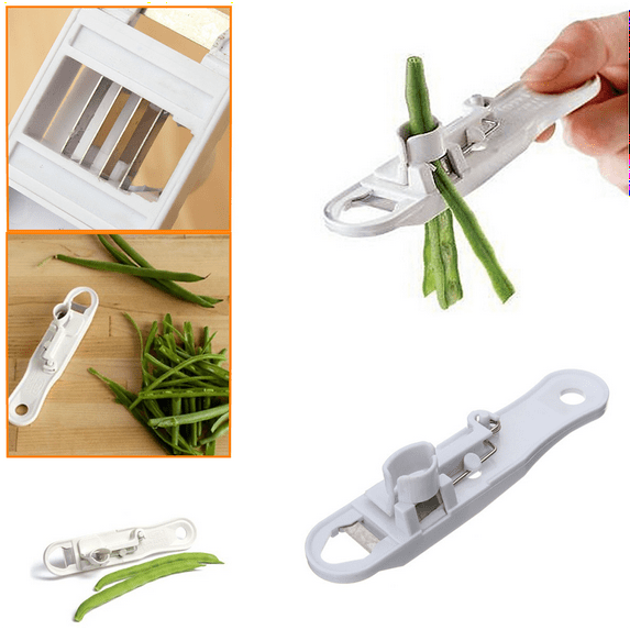Uklsqma Professional Green Bean Prep Tool, 3-Step Cutter, Slicer and ...