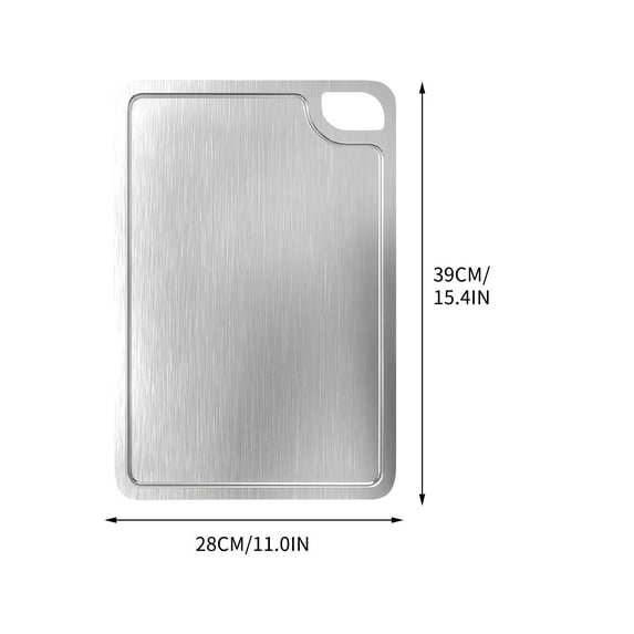 Uklsqma Professional Kitchen Cutting Board, 304 Stainless Steel Double ...