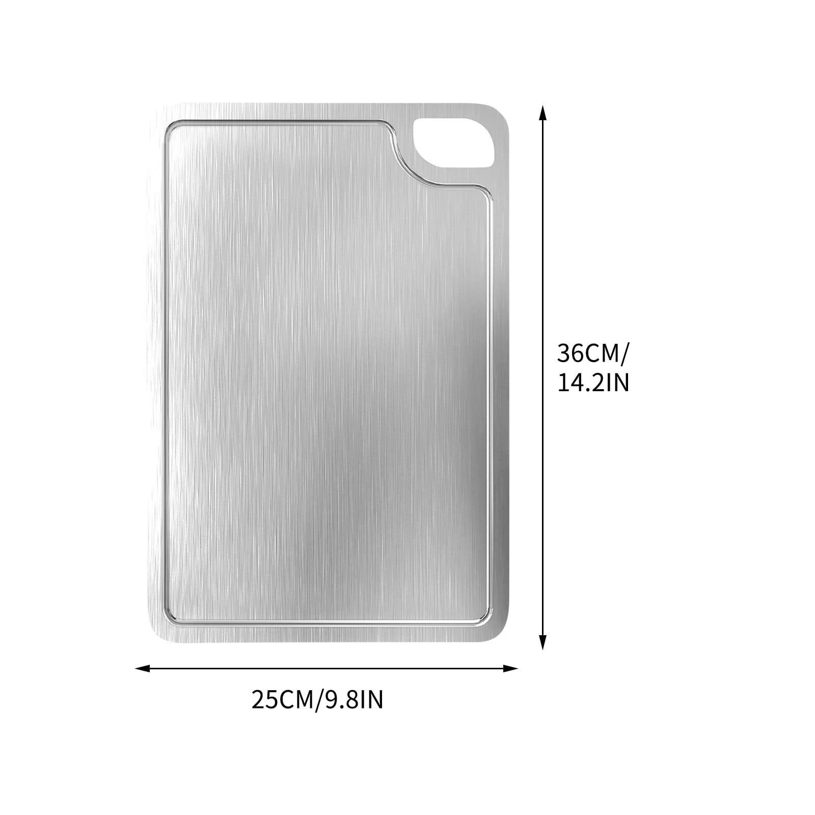 Uklsqma Professional Kitchen Cutting Board, 304 Stainless Steel Double ...