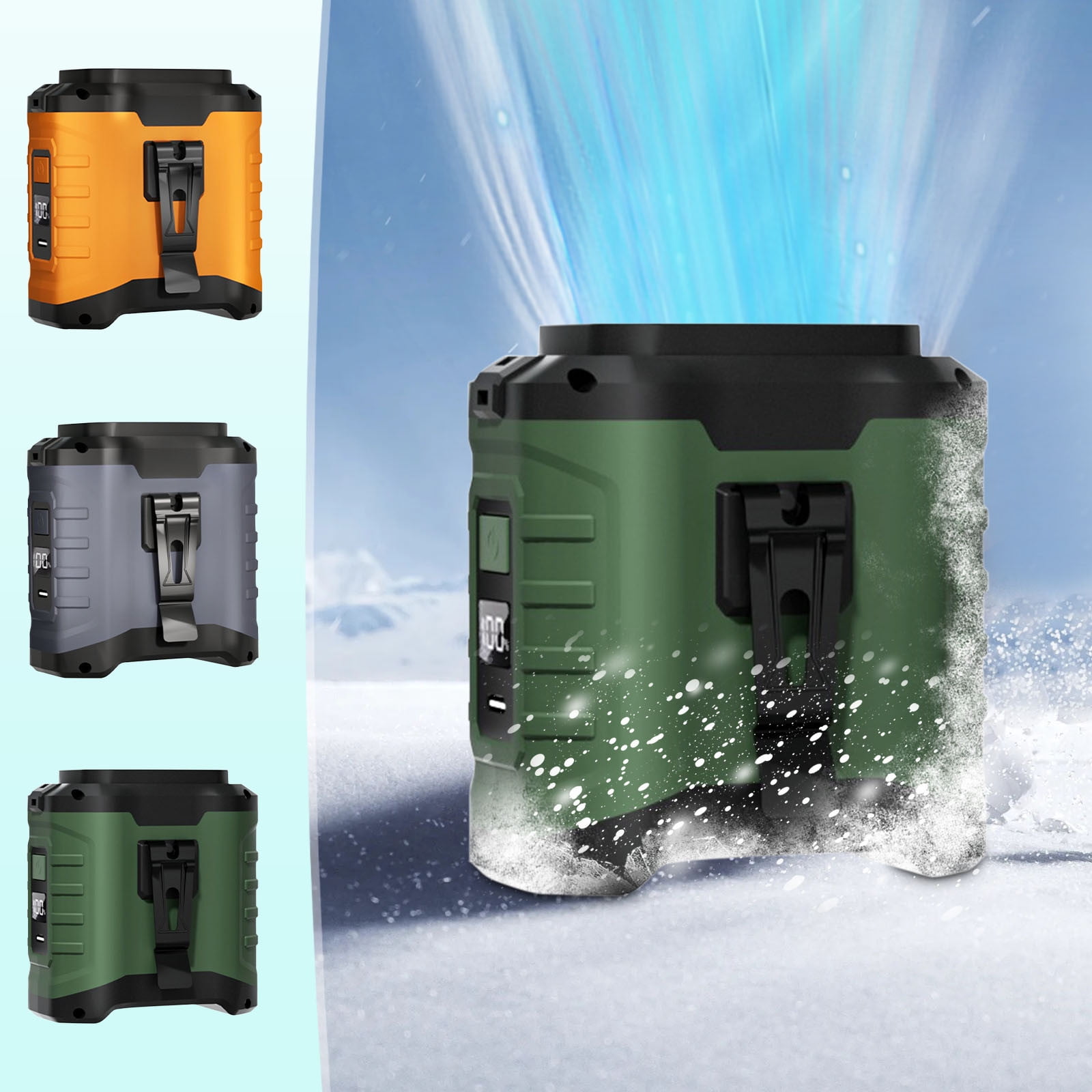 Uklsqma Rechargeable Waist Clip Fan, Hands-Free Cooling Fan with ...