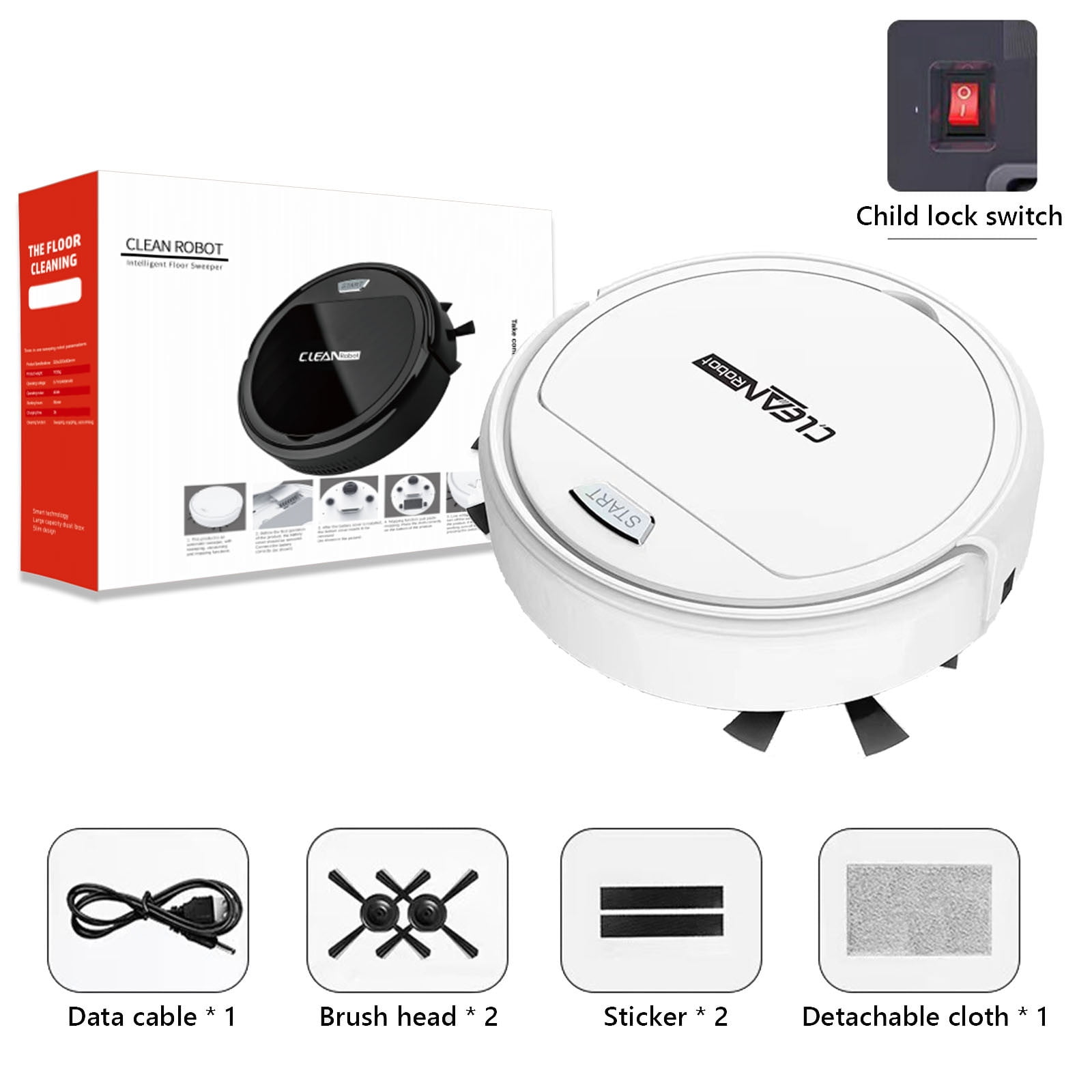 Uklsqma Robot Vacuum And Mop Combo - 3-In-1 Robotic Vacuum Cleaner with ...
