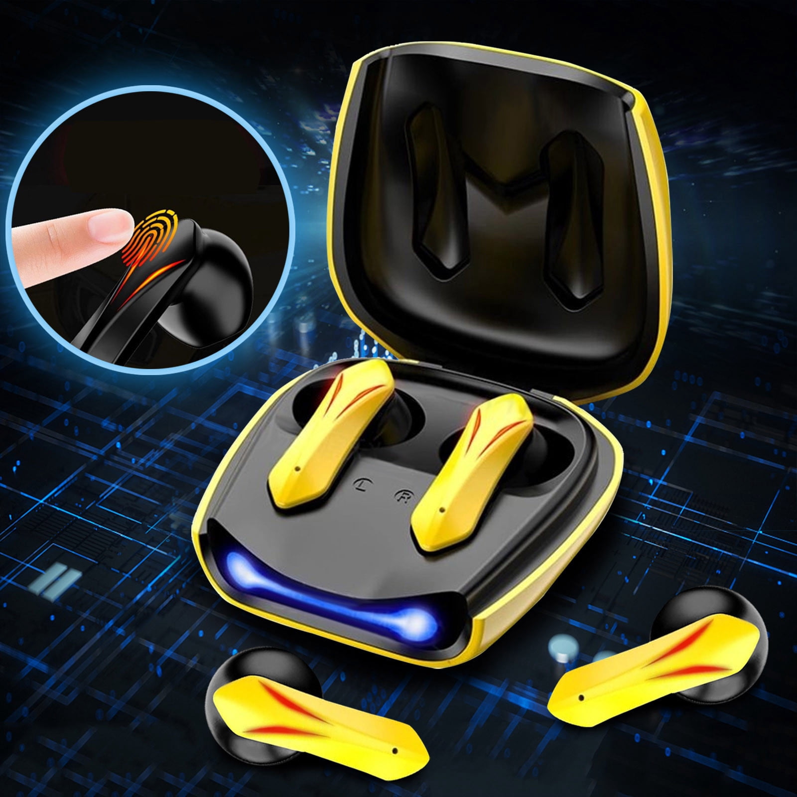 Uklsqma Sports Car Design Earphones, Touch-Control Wireless, Bluetooth ...