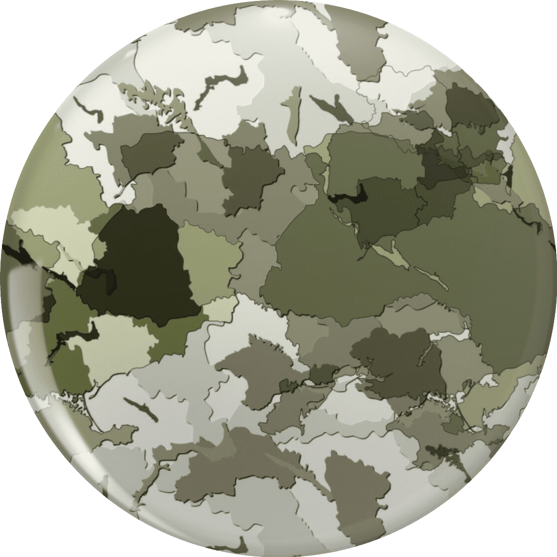 Ukraine Cammo - Ukrainian Map Camouflage Half Pin Lapel Pin Brooch ...