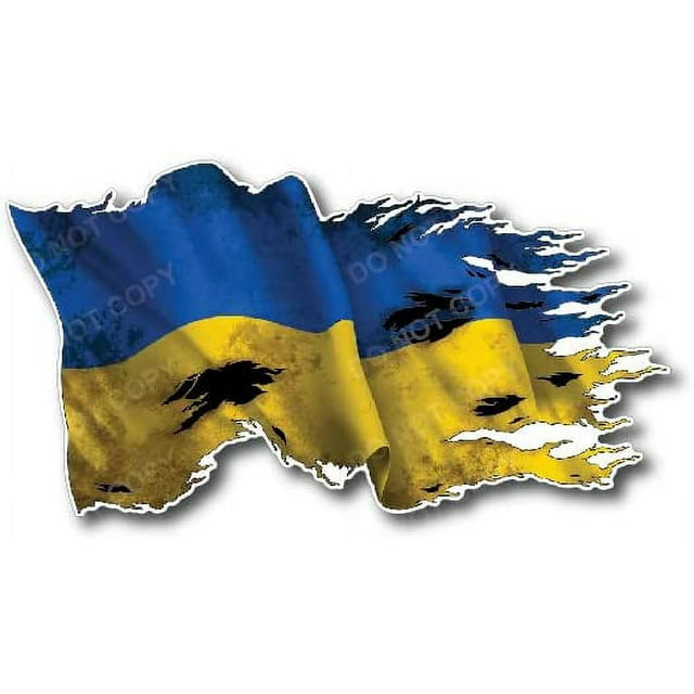 Ukraine Country Flag Decal Sticker Pride Bumper Window Car Truck ...