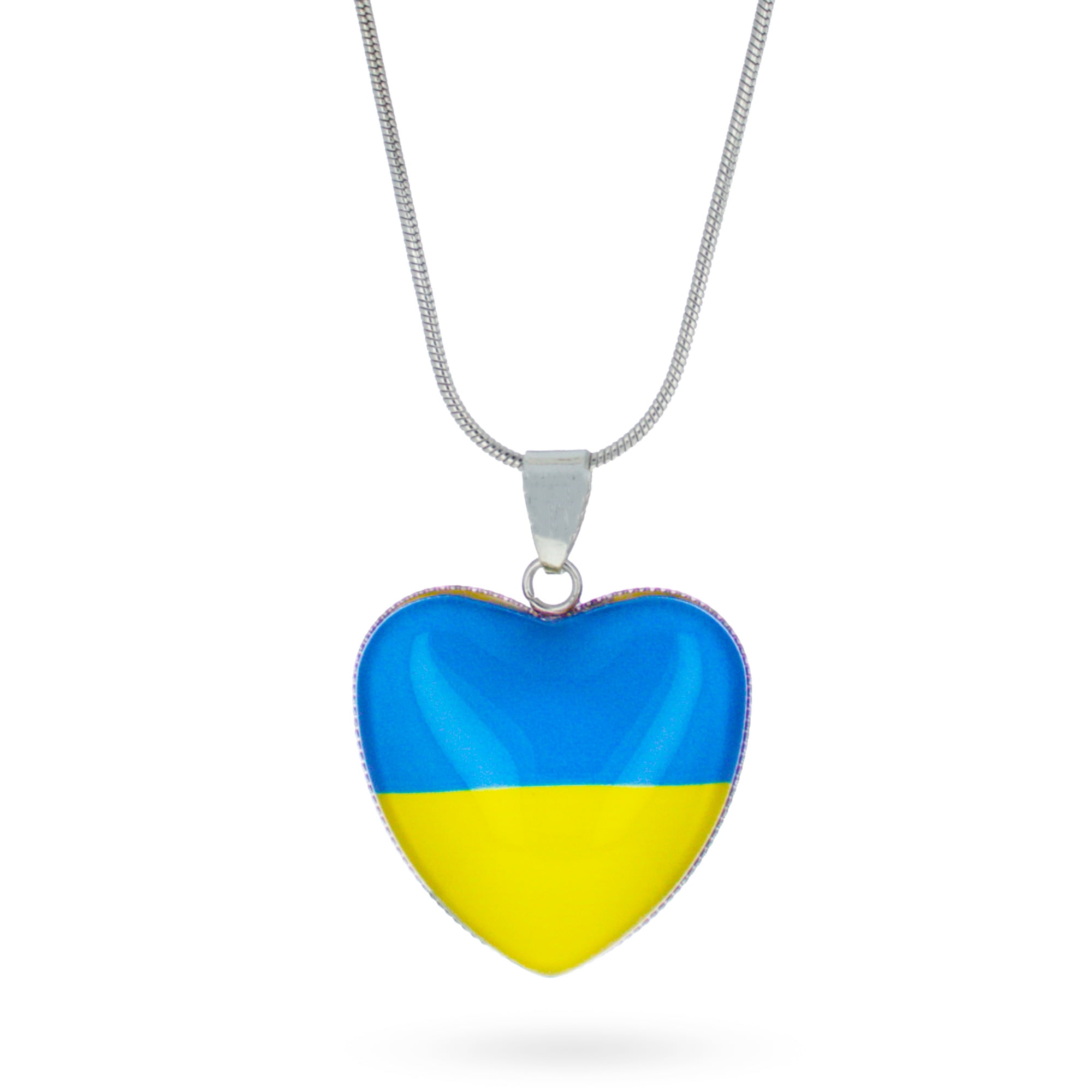 Ukraine Flag Heart Pendant Support Ukraine Necklace - Walmart.com
