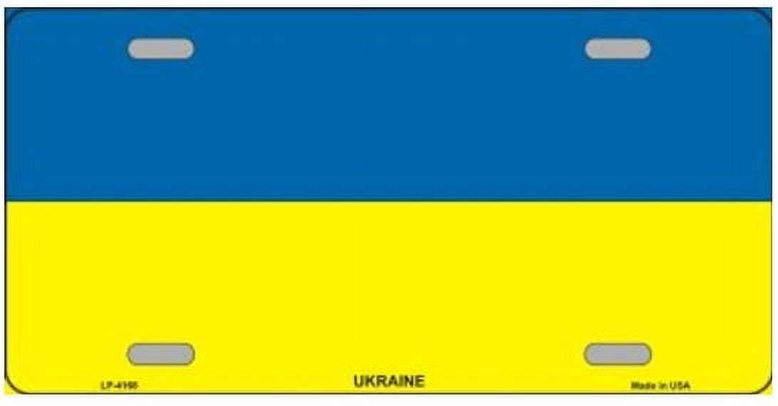 Ukraine Flag Metal Novelty License Plate - Walmart.com