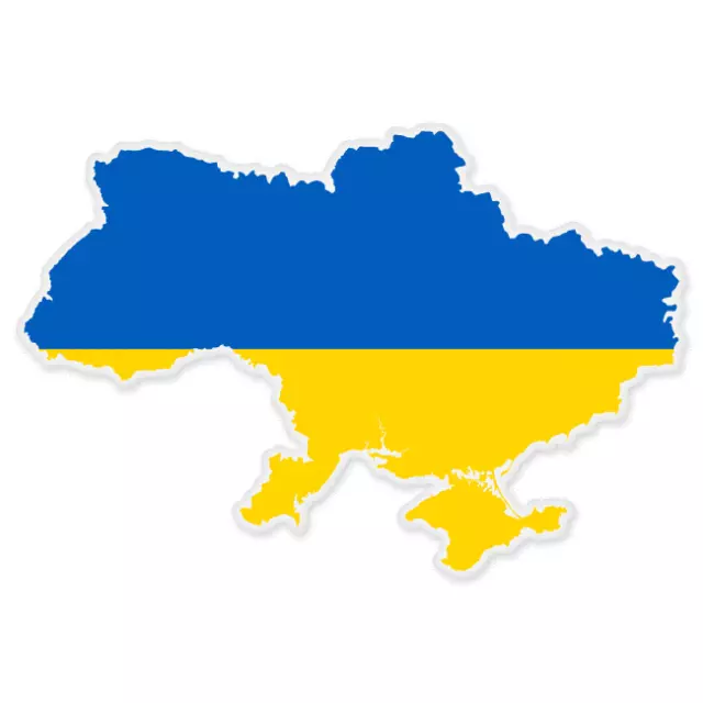 Ukraine Map Flag Ukrainian Sticker Window Decal Phone Decal Water ...