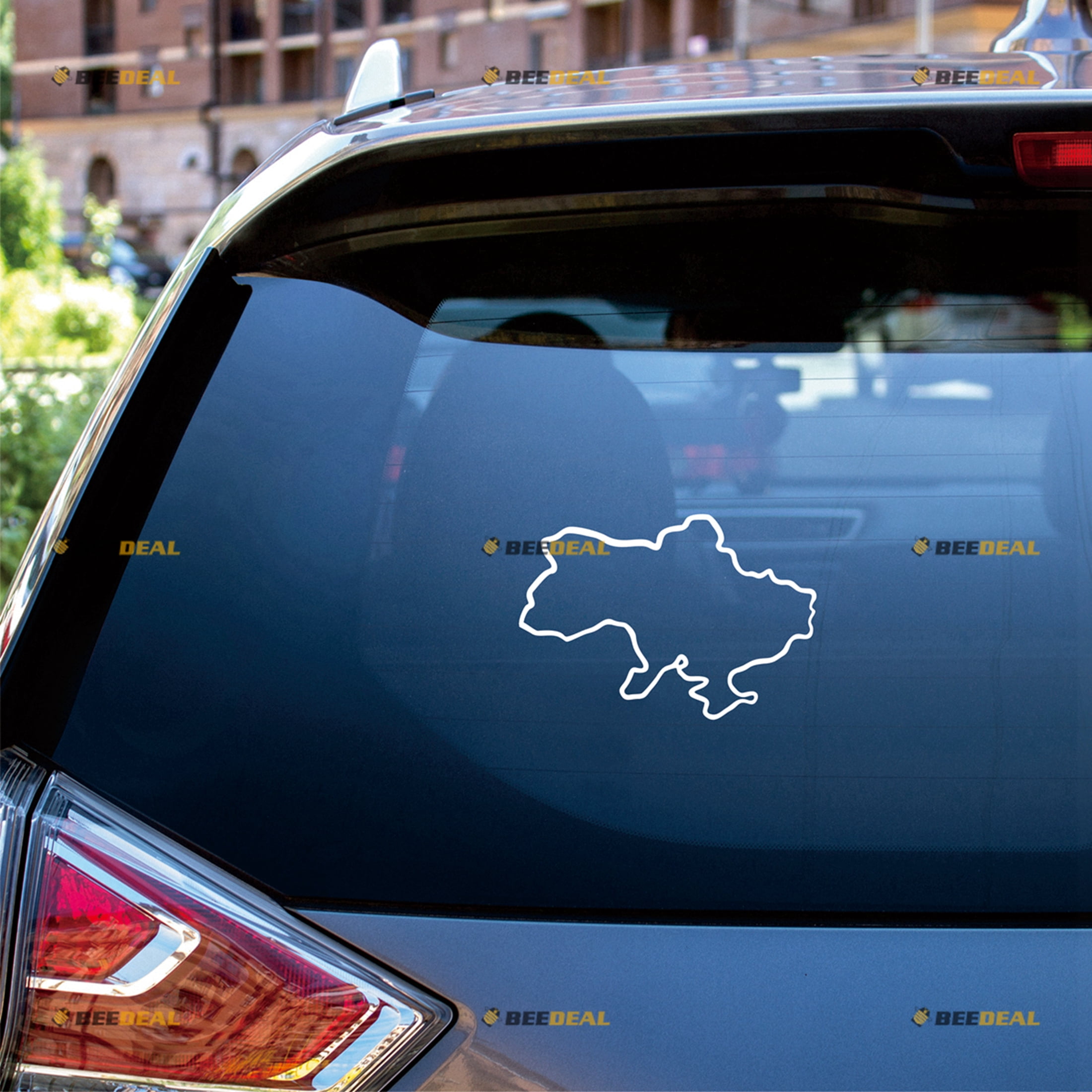 Ukraine Map Sticker Decal Vinyl Ukrainian Outline Silhouette - 2 Pack ...