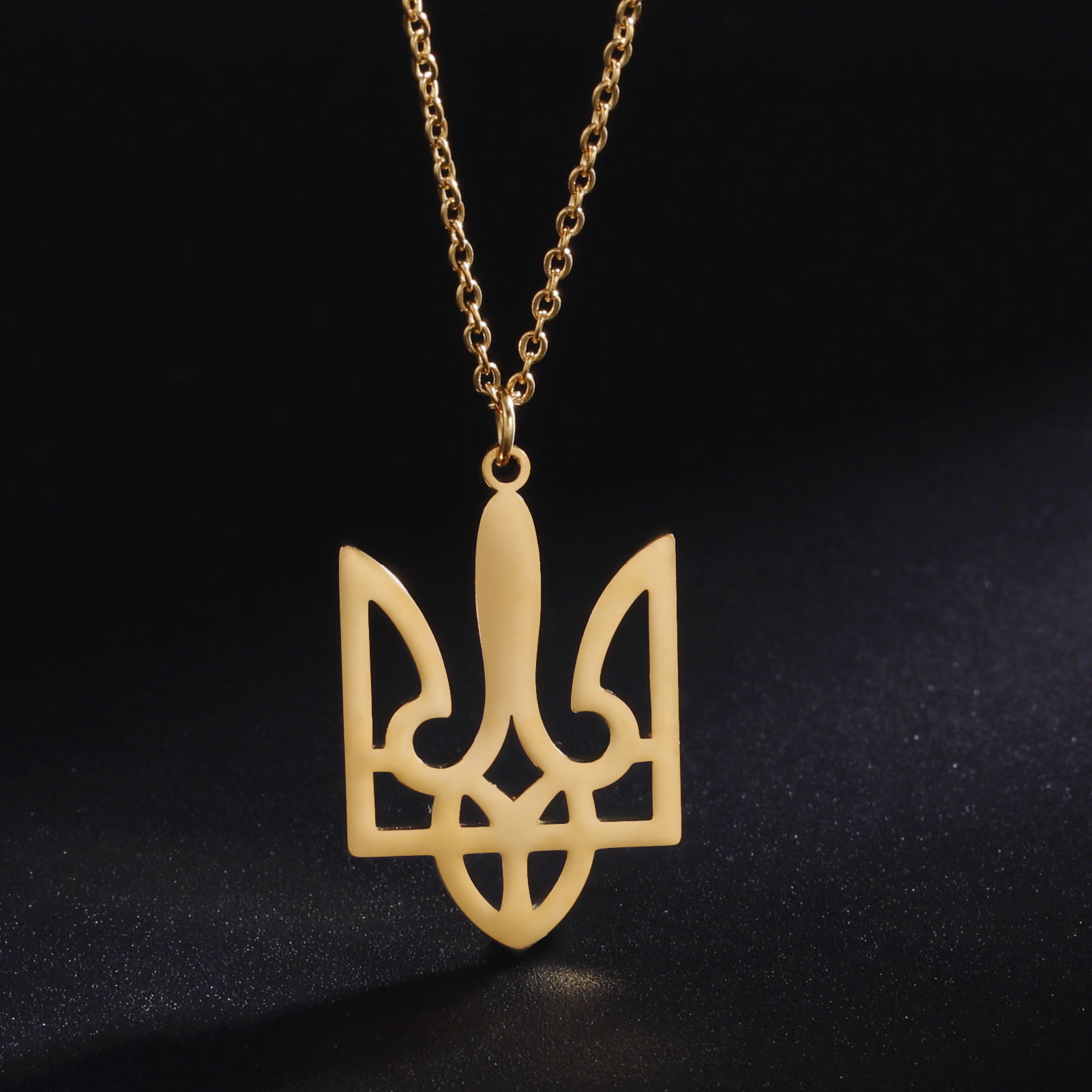 Ukraine Pendant Necklace Trident National Symbols Of Ukraine Chain ...