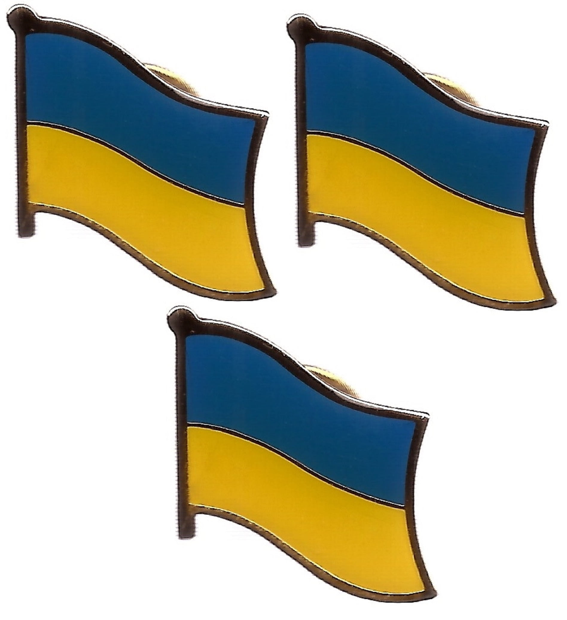 Ukraine Single Flag Lapel Pins, pack of 3 - Walmart.com