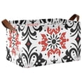 Ukrainian Design Pattern Collapsible Storage Bin Open Home Shelf Basket ...