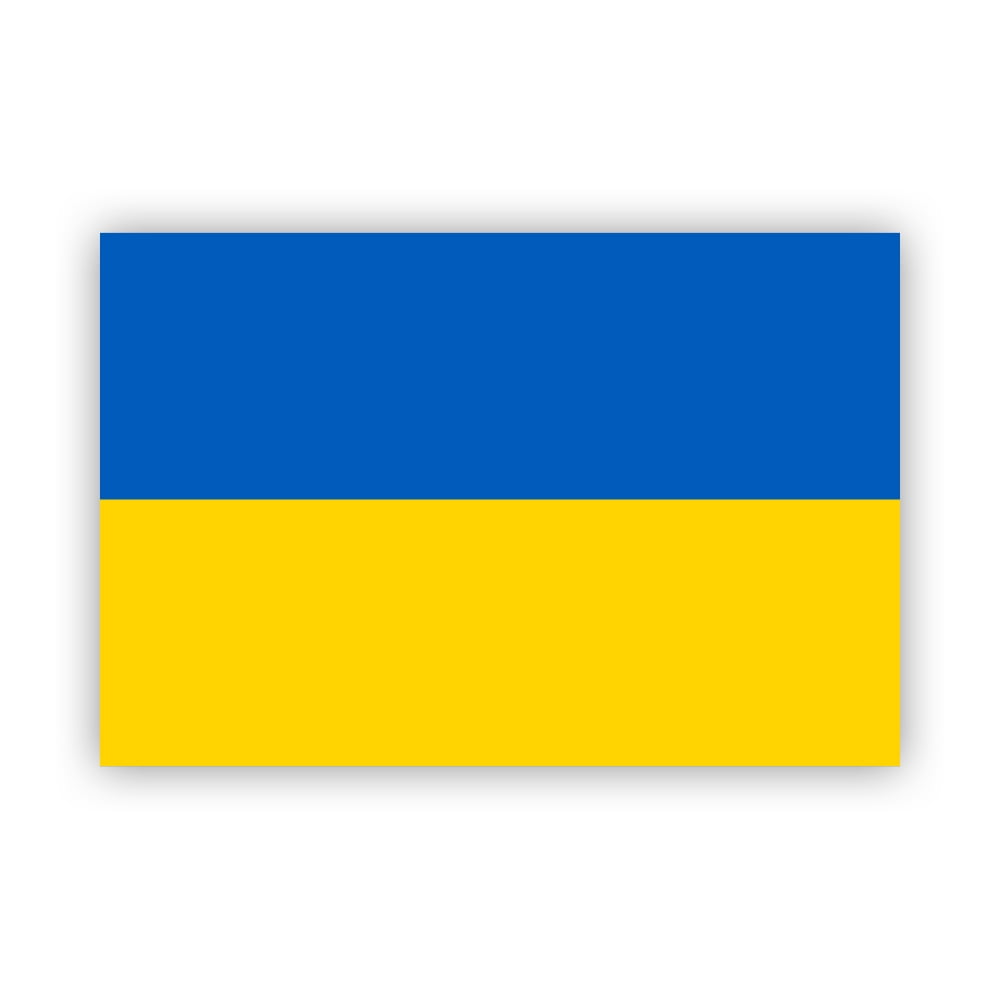 Ukrainian Flag Sticker Decal - Self Adhesive Vinyl - Weatherproof ...