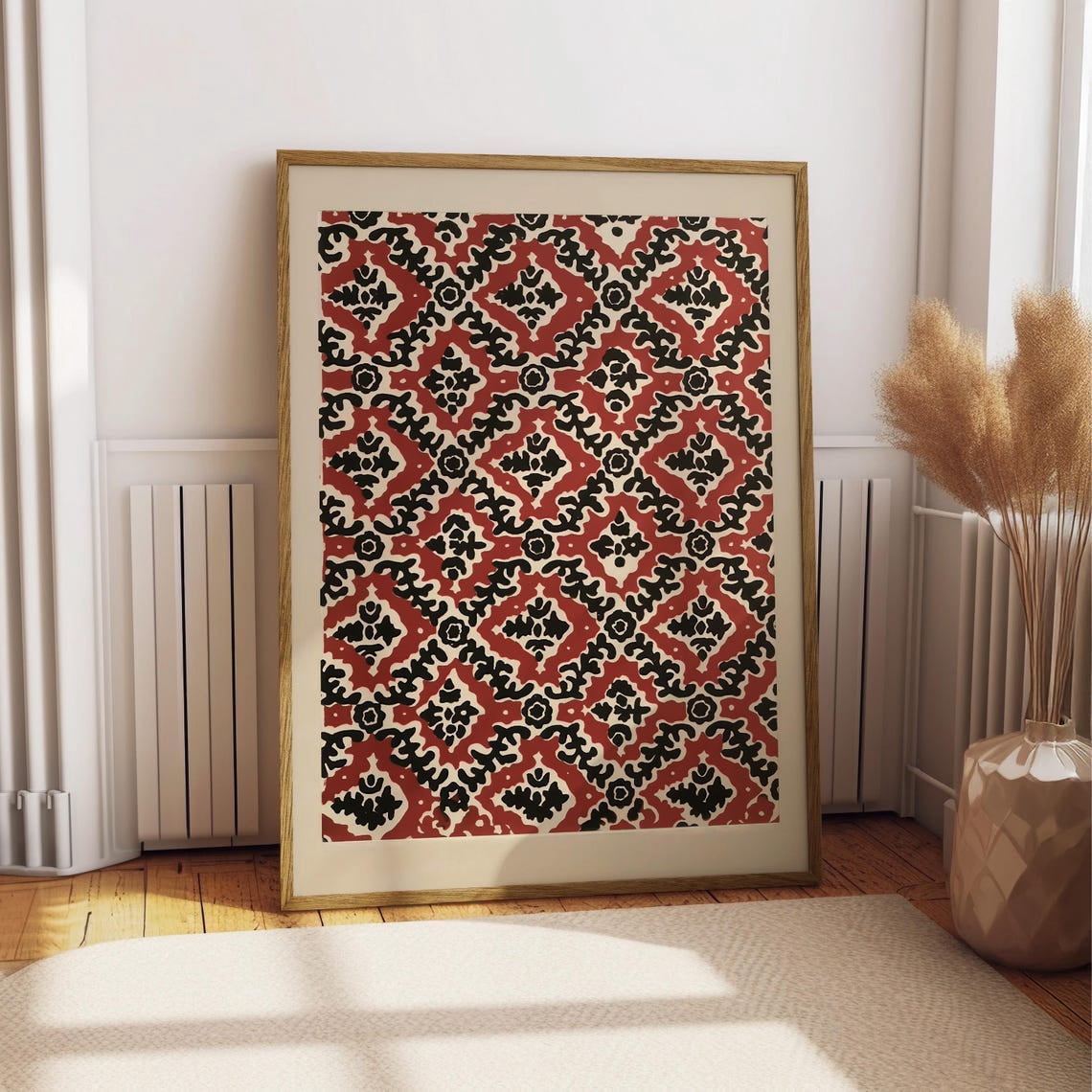 Ukrainian Folk Pattern Wall Art Print, Vintage Ornate Tile Eastern ...