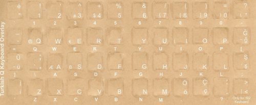 Ukrainian Keyboard Stickers - Labels - Overlays with White Characters ...