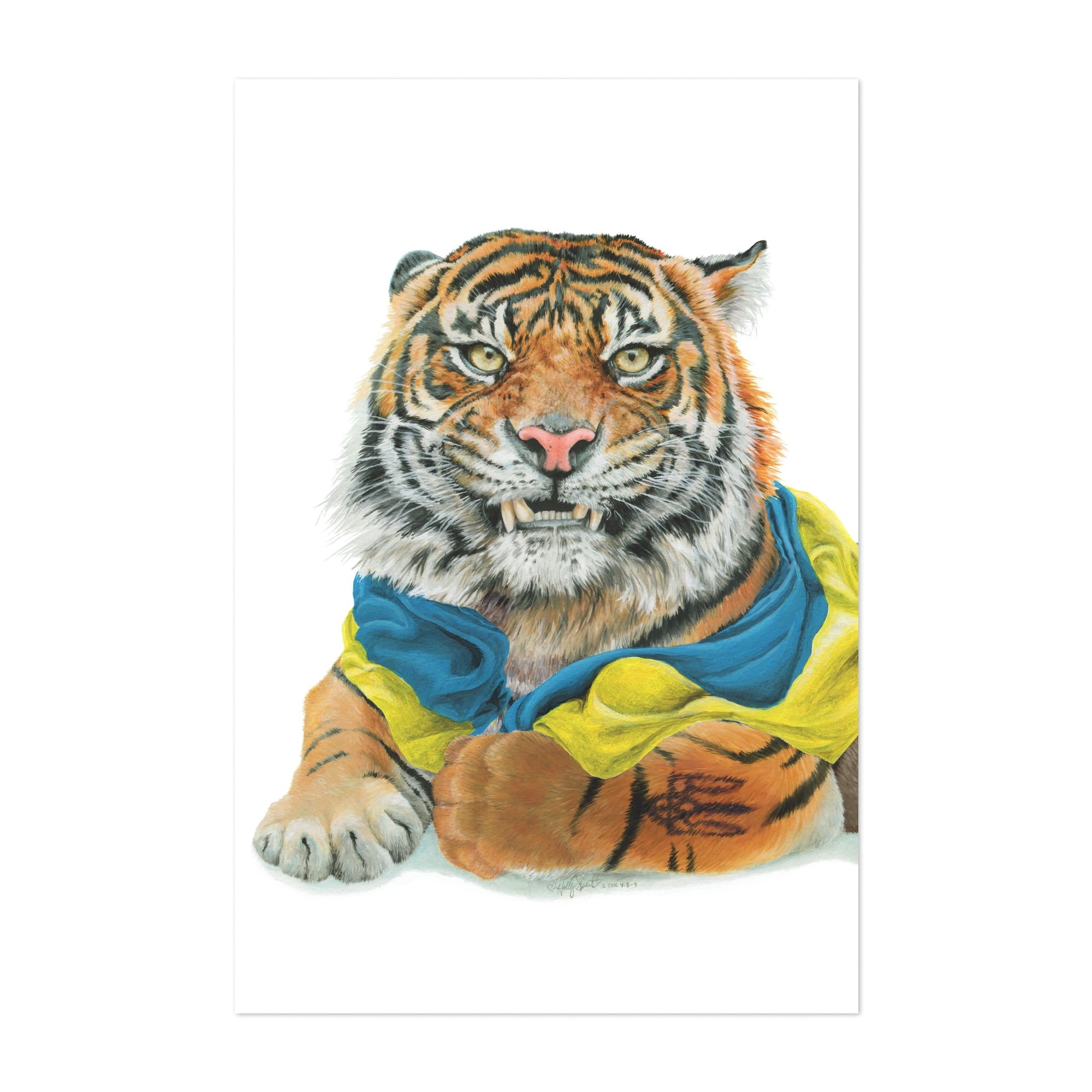 Ukrainian Tiger - Painting Tiger Wildlife Modern Art Fantasy Surrealism ...