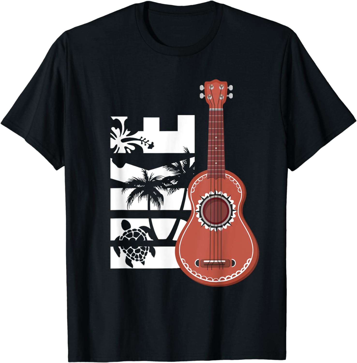 Ukulele Acoustic Guitar Aloha Uke Musician T-Shirt - Walmart.com