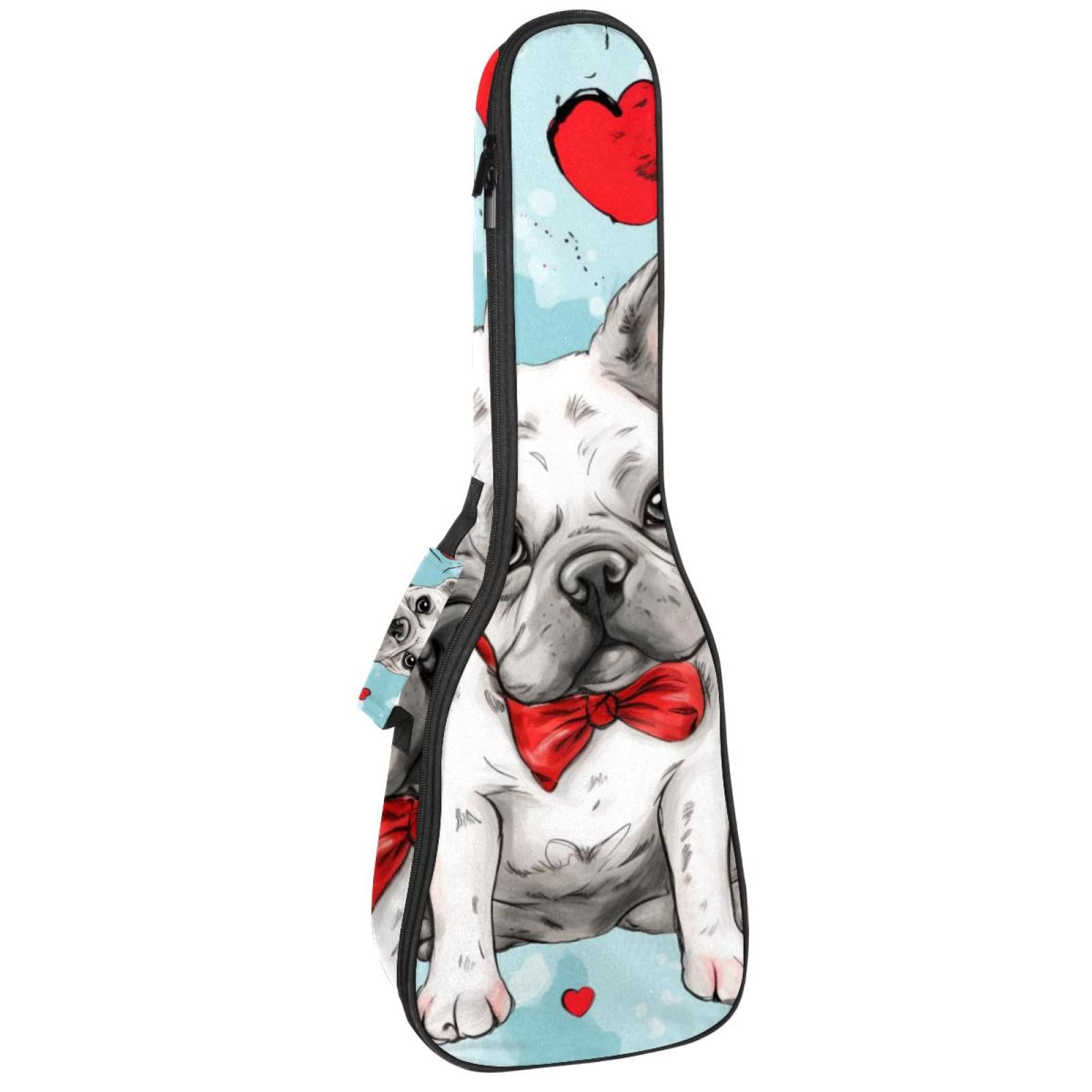 Ukulele Case with Storage, Cute French Bulldog Dogs Waterproof Ukulele ...