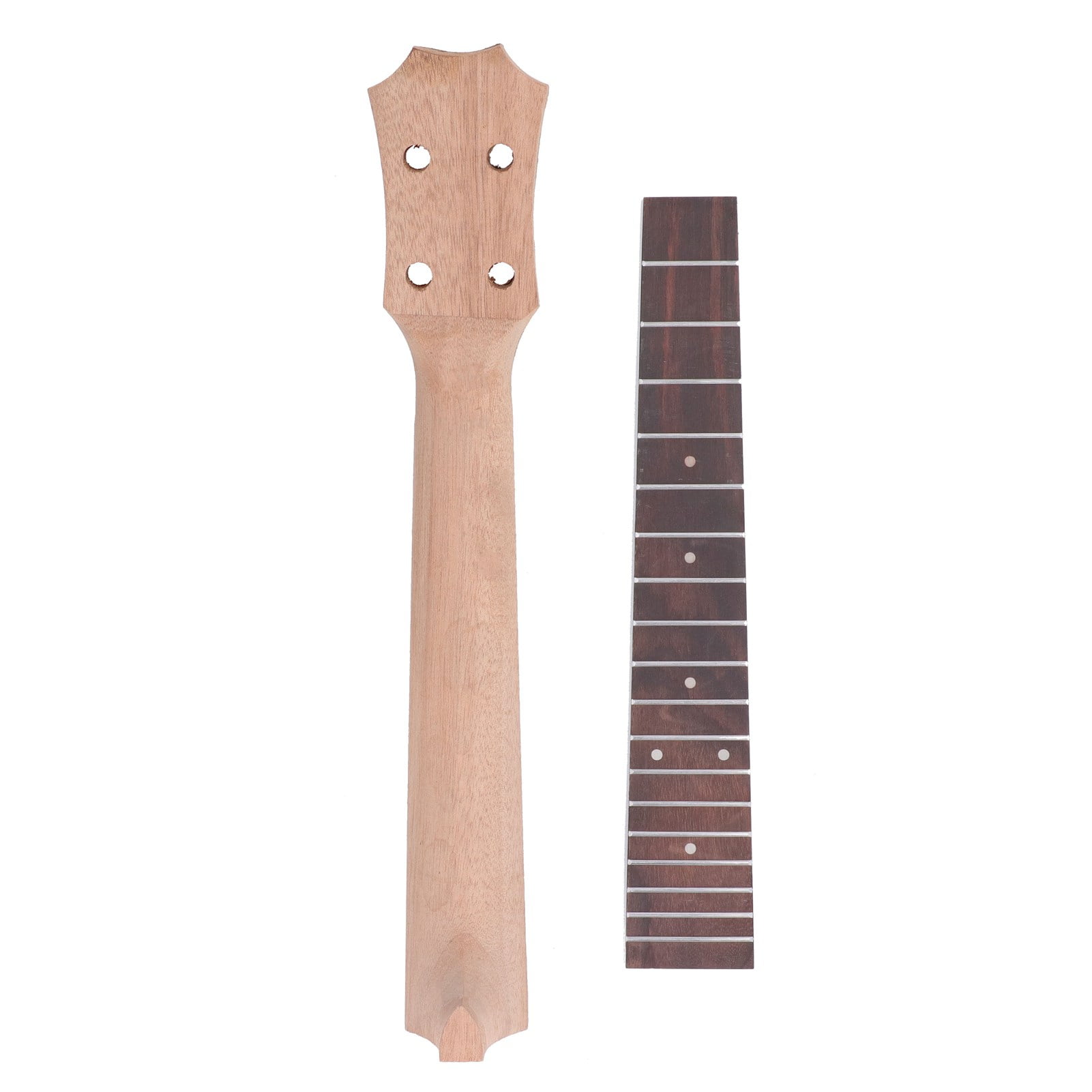 Ukulele Fretboard Neck Set Rosewood Okoume Wood Fingerboard Replacement ...