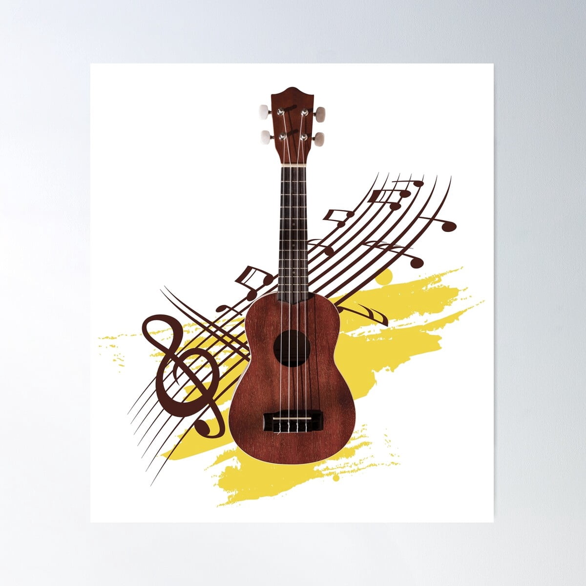 Ukulele Player Poster Wall Art, Modern Wall Decor For Living Room ...